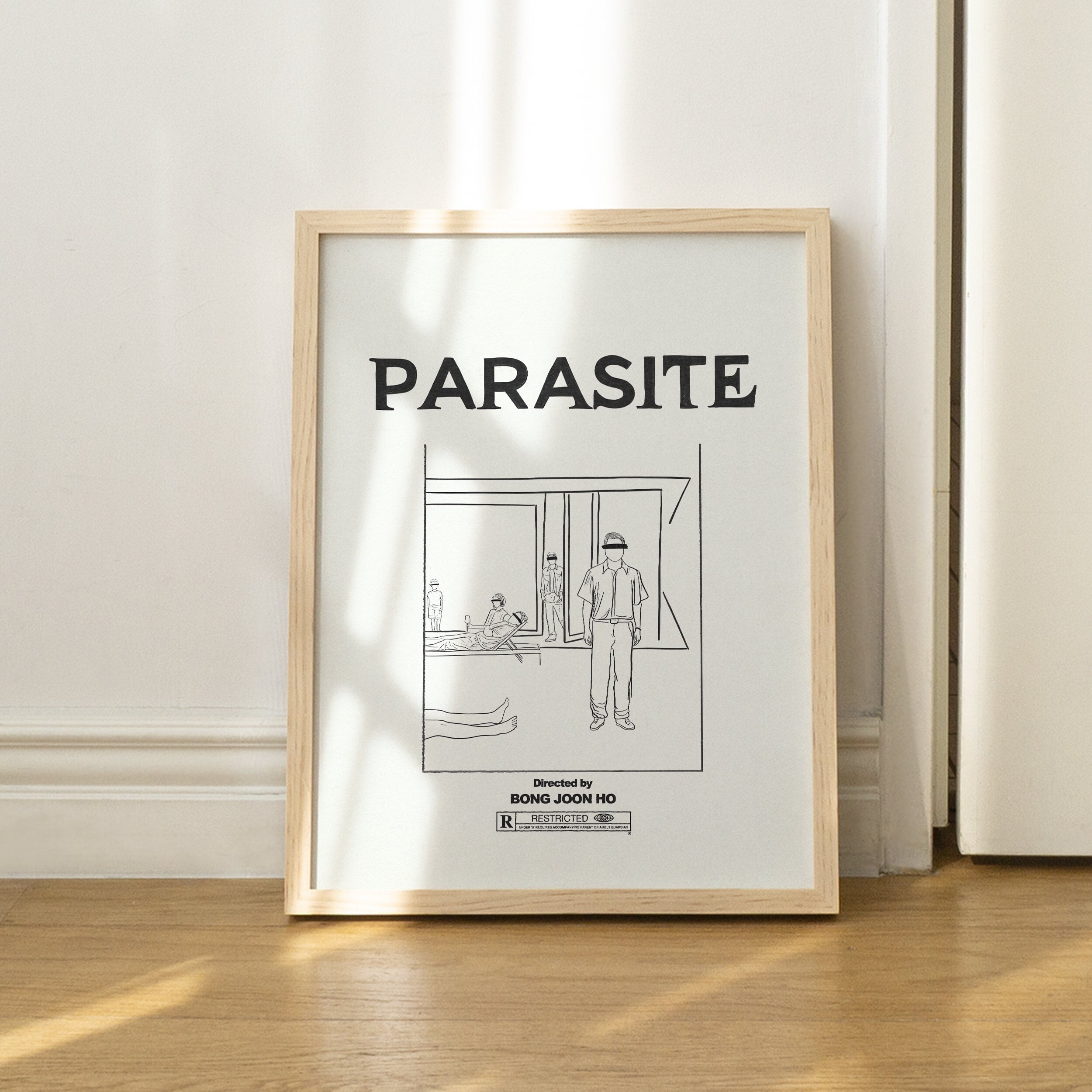 POSTER Parasite | Bong Joon-Ho | Movie Poster | Black and White Wall Art | Minimalist Poster ...