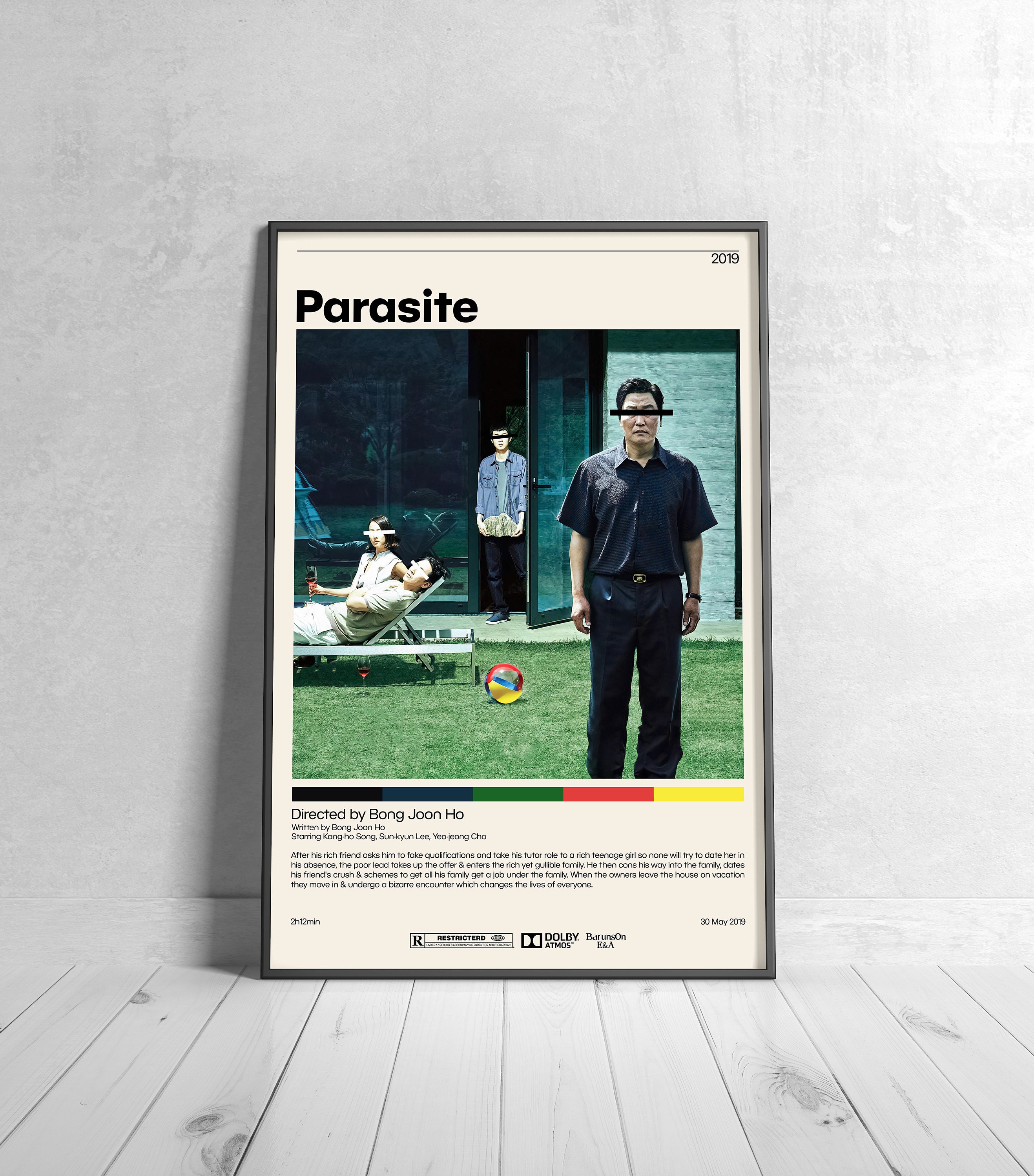 POSTER Parasite Poster | Bong Joon-Ho Minimalist Movie Poster, Vintage Retro Art Print, Poster ...