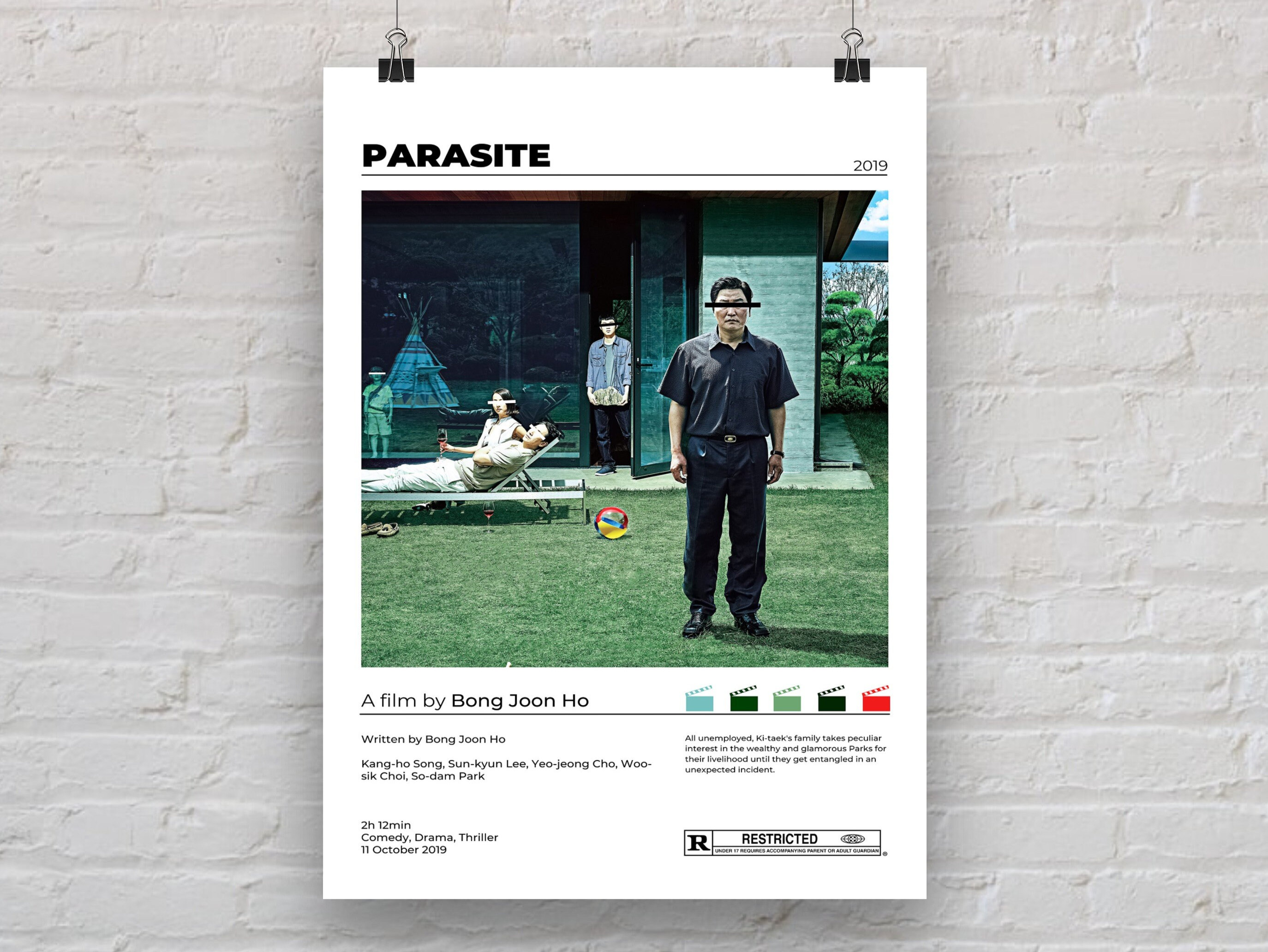 POSTER Parasite Poster | Bong Joon-Ho | Minimalist Movie Poster | Wall ...