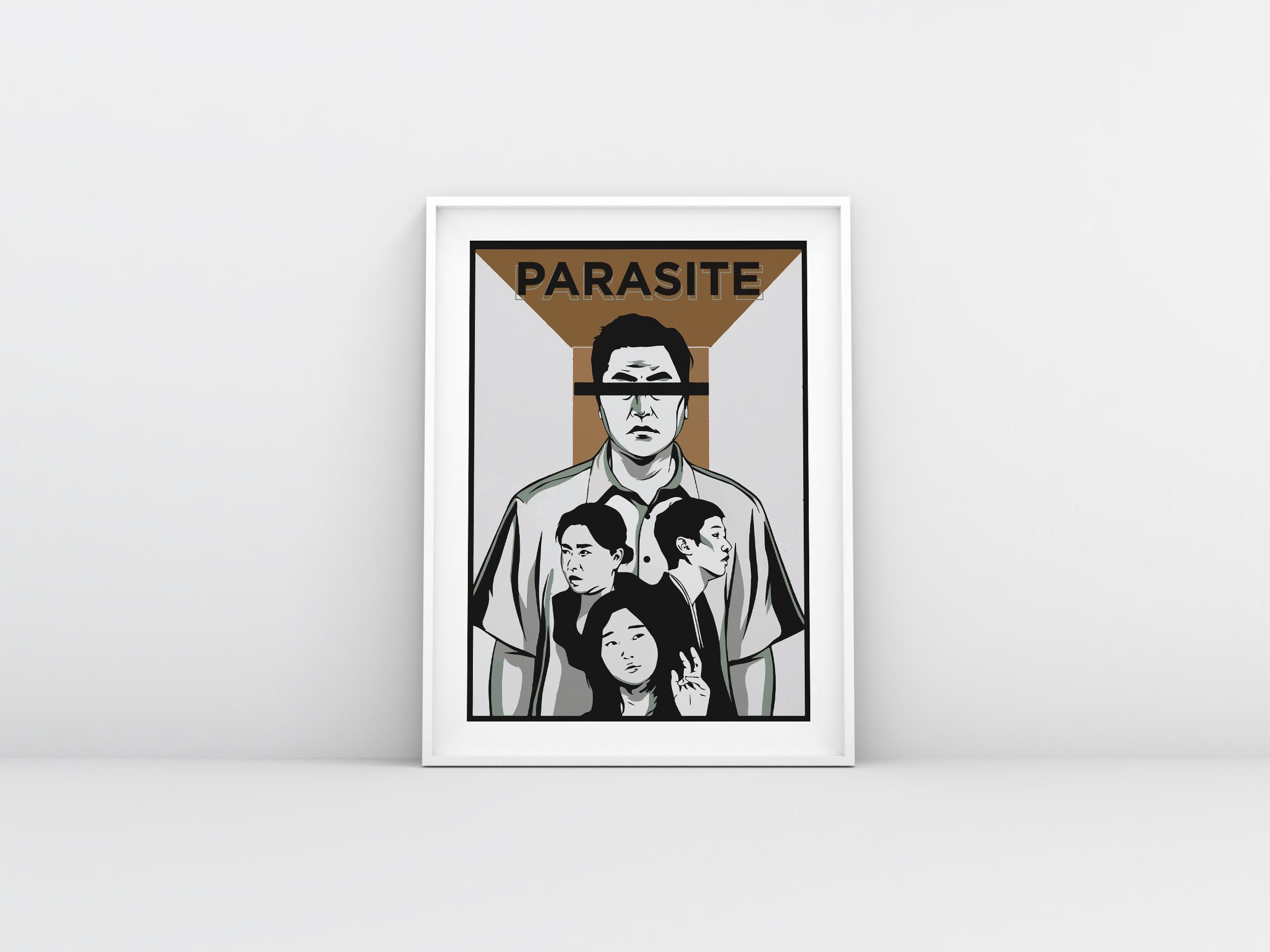 POSTER Parasite movie poster minimalist print oscar-winning Korean comedy wall art-UNFRAMED ...