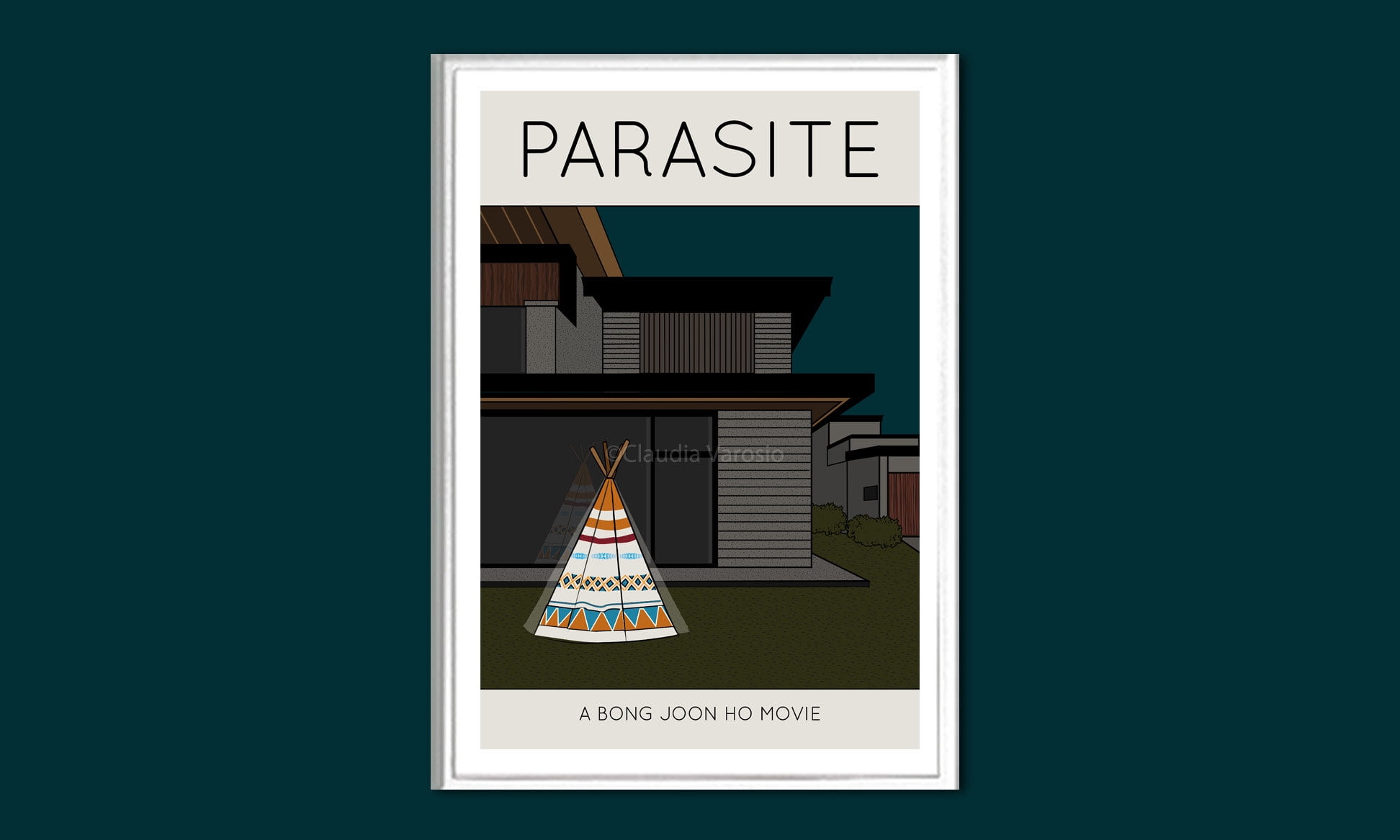 POSTER Parasite movie poster retro print in various sizes choose English or Korean-UNFRAMED ...