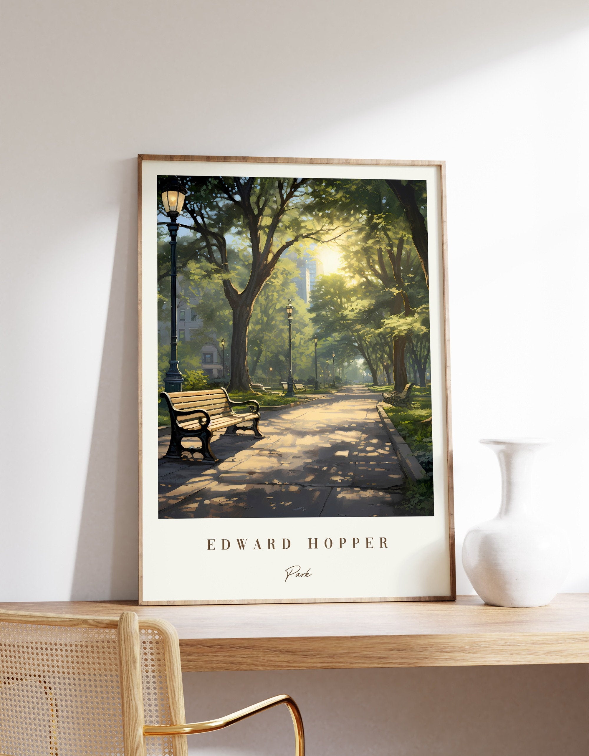 POSTER Park Print | Edward Hopper | Park Poster | Mid Century Modern ...