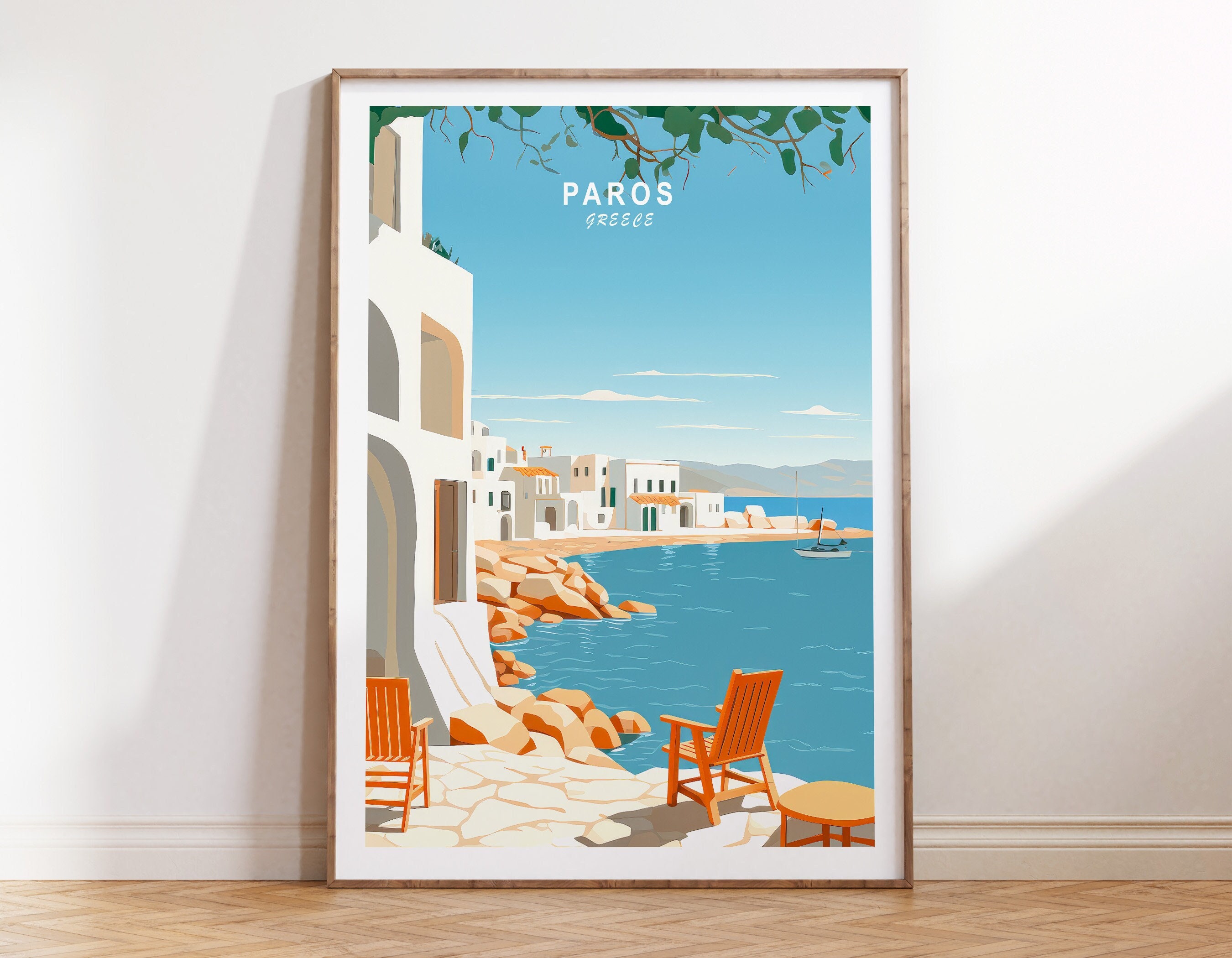 POSTER Paros Greece Travel Poster, Paros Poster, Greece Travel Wall Art ...