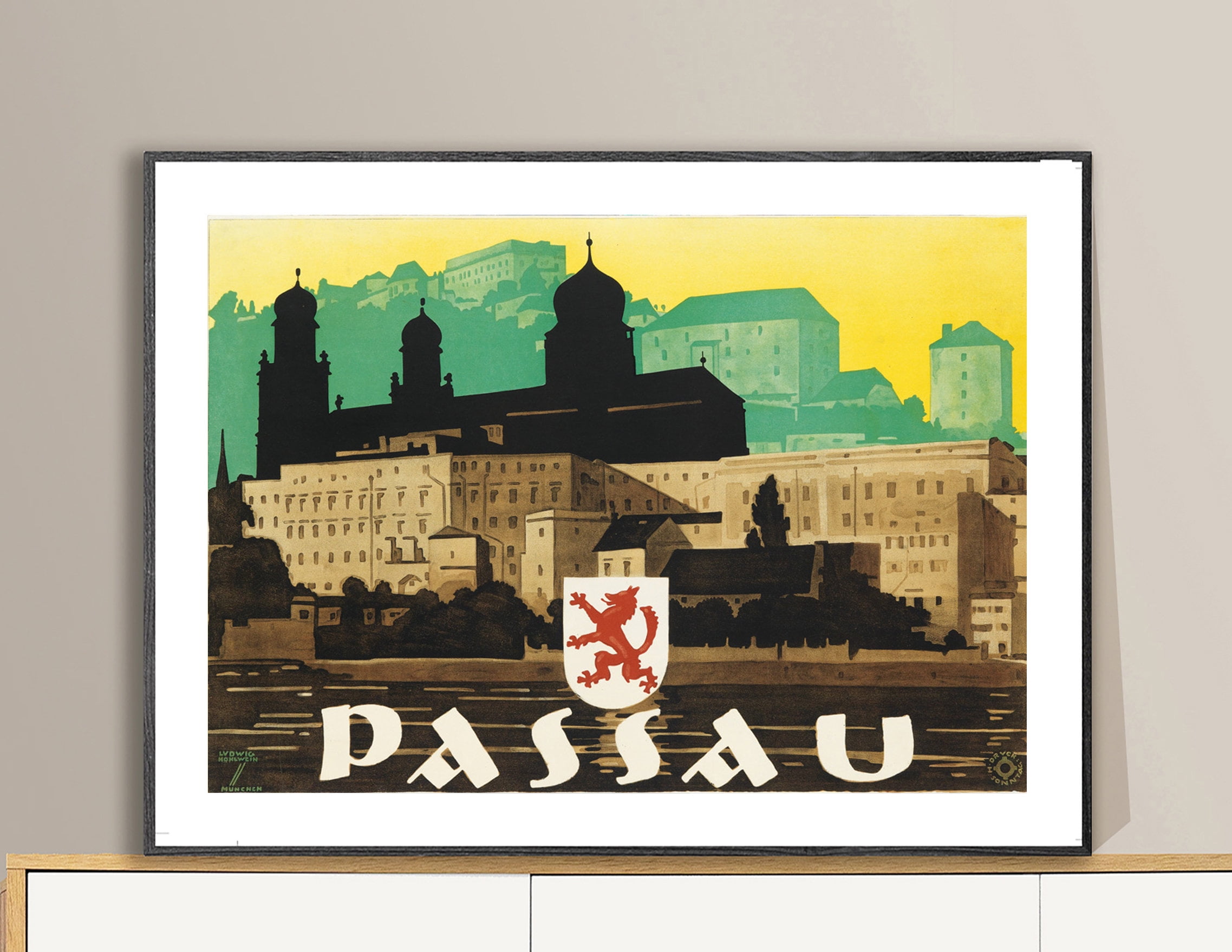 POSTER Passau, Germany Vintage Travel Poster - Poster Paper / Gift Idea ...