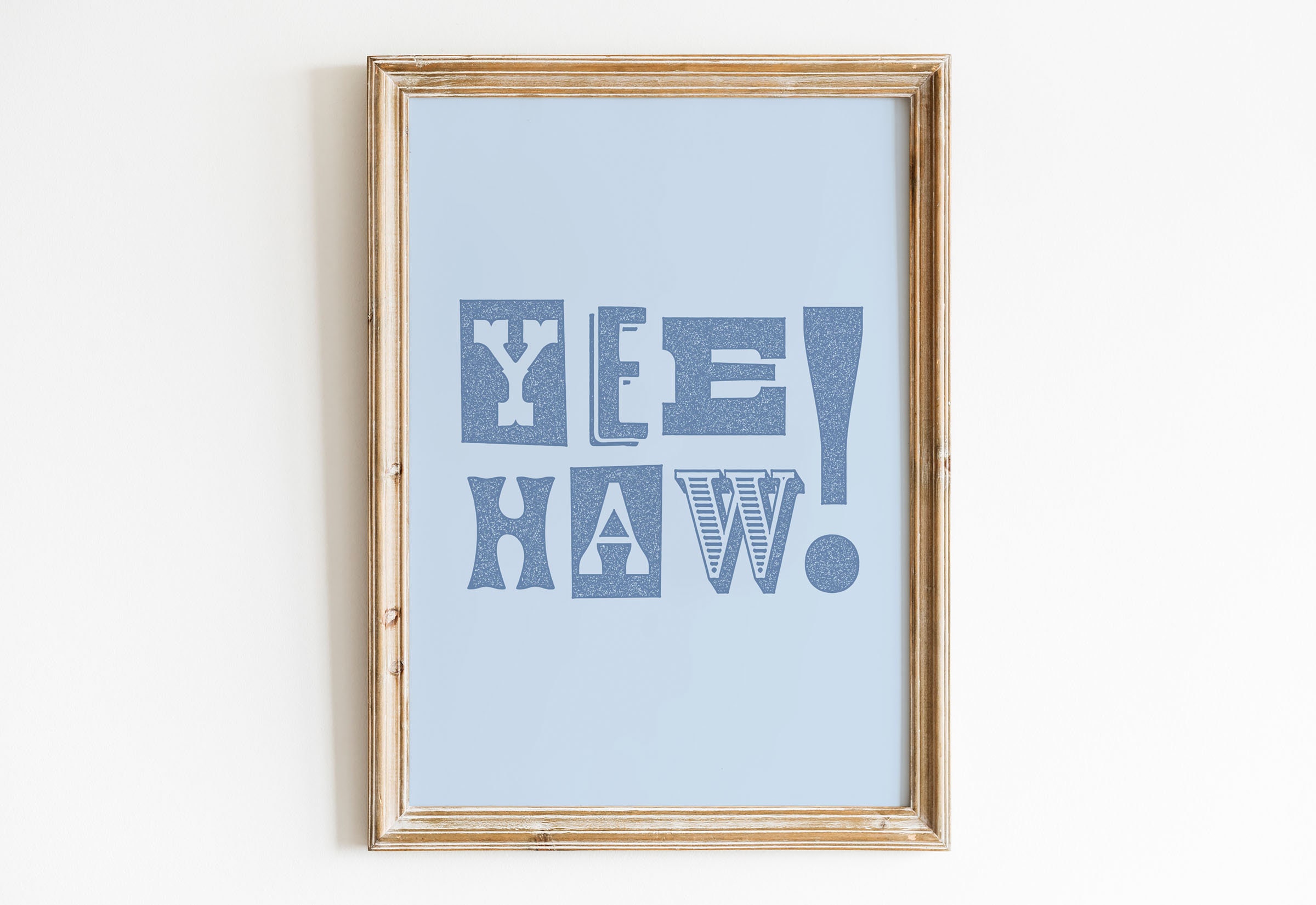 POSTER Pastel Blue Yeehaw Coastal Cowgirl Poster Printable Coastal ...