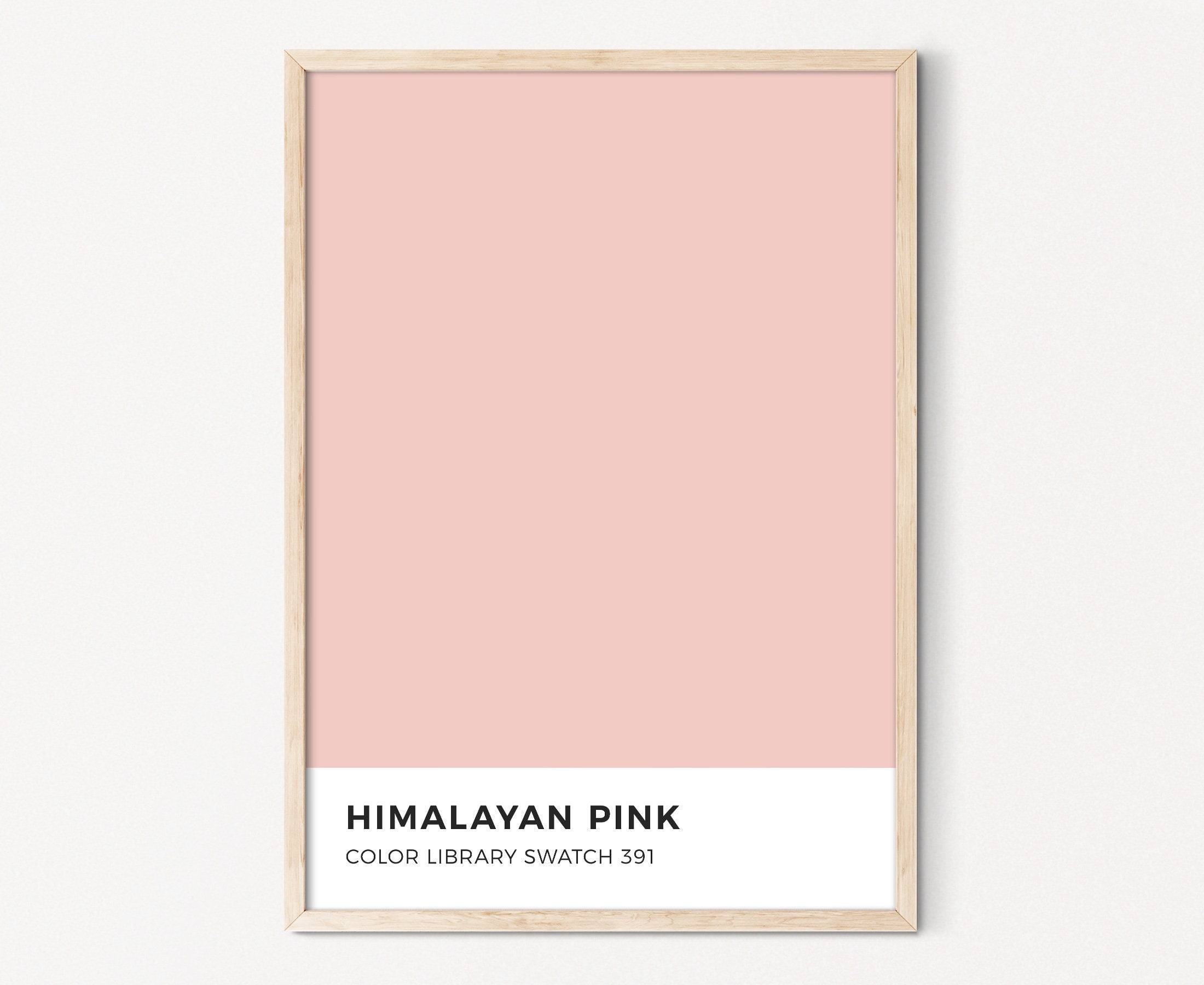 POSTER Pastel Pink Color Swatch Poster Pink Wall Art Cute Printable ...