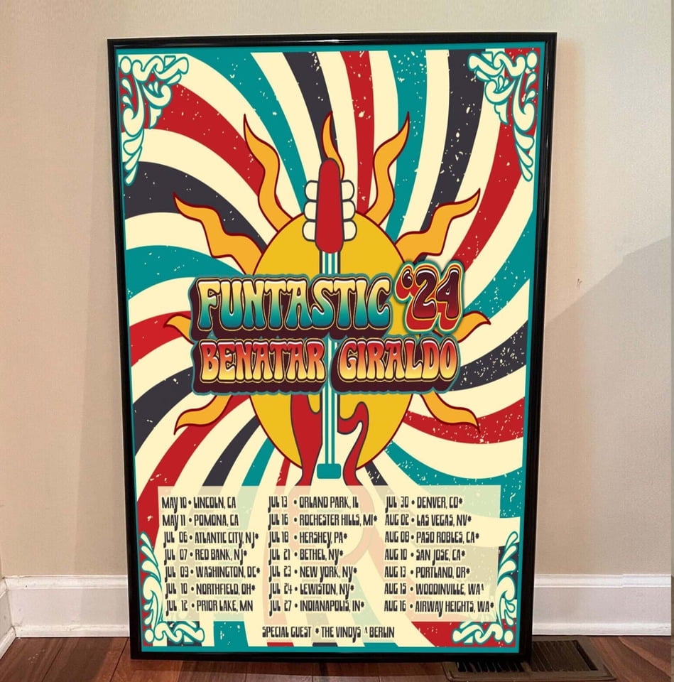 POSTER Pat Benatar & Neil Giraldo 2024 Tour Poster-24x36-UNFRAMED ...
