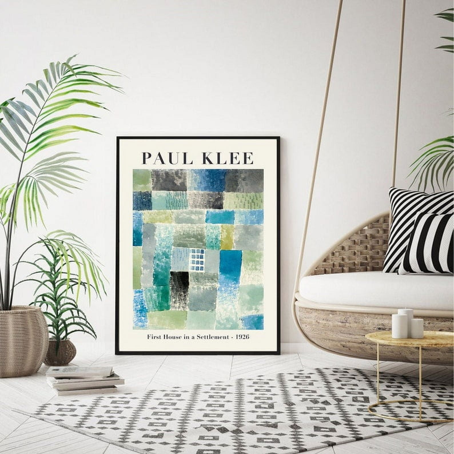POSTER Paul Klee First House in a Settlement, Paul Klee Exhibition ...