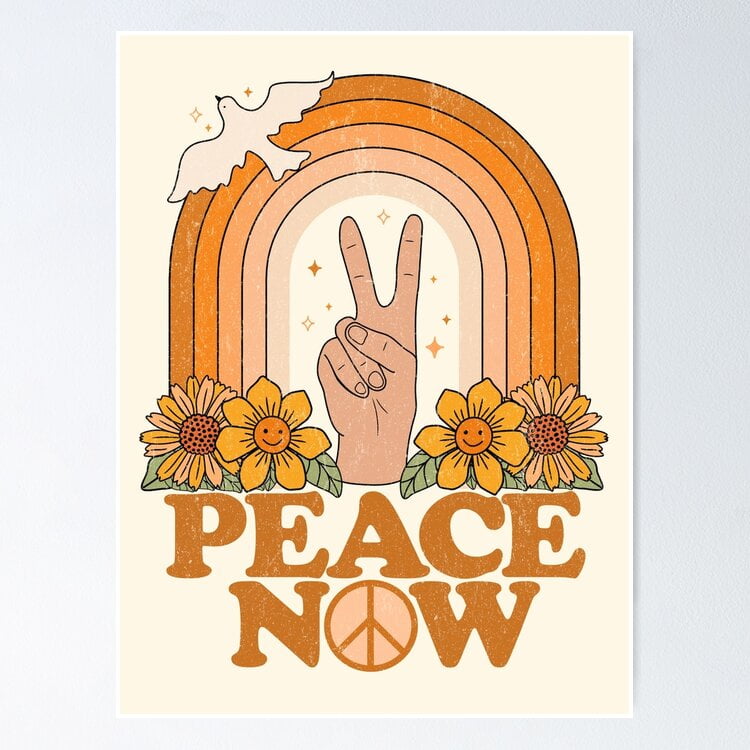 POSTER Peace Now Poster NO FRAMED, 8x12 - Walmart.com