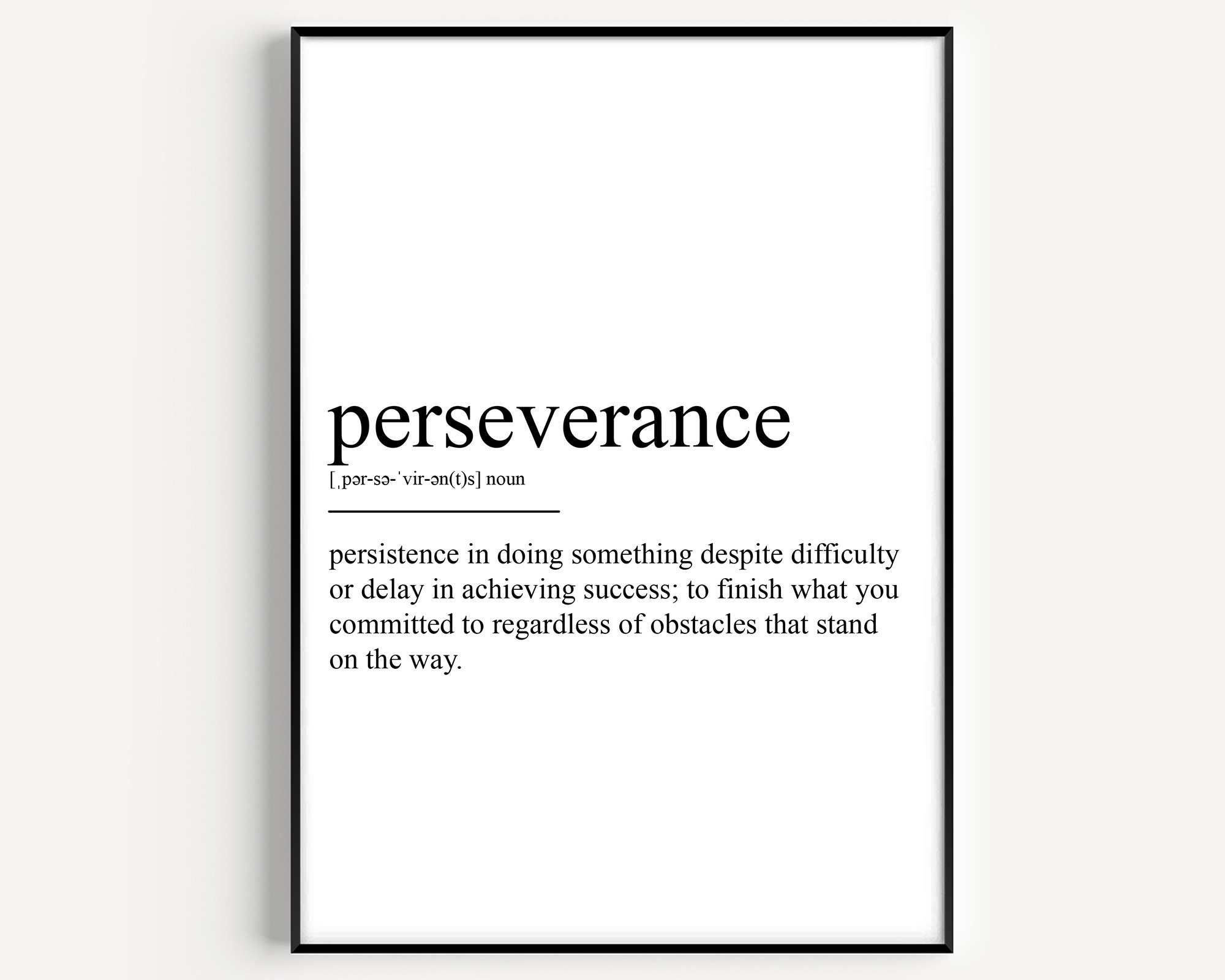 POSTER Perseverance Definition Print-UNFRAMED - Walmart.com