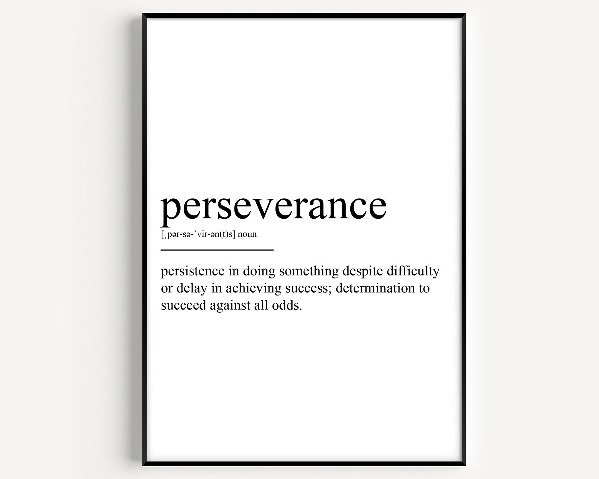 POSTER Perseverance Definition Print - Version 2-UNFRAMED - Walmart.com