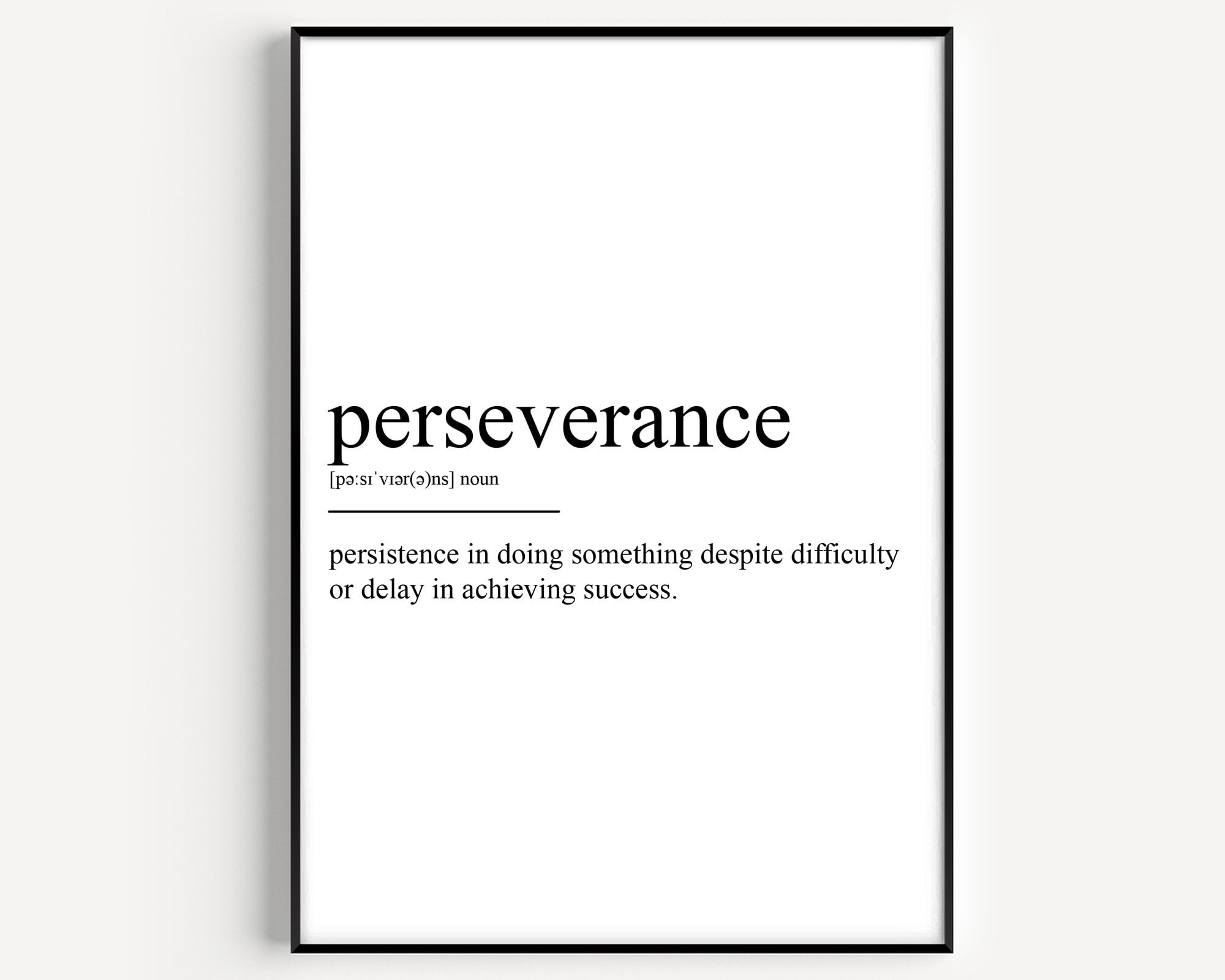 POSTER Perseverance Definition Print version 3-UNFRAMED - Walmart.com
