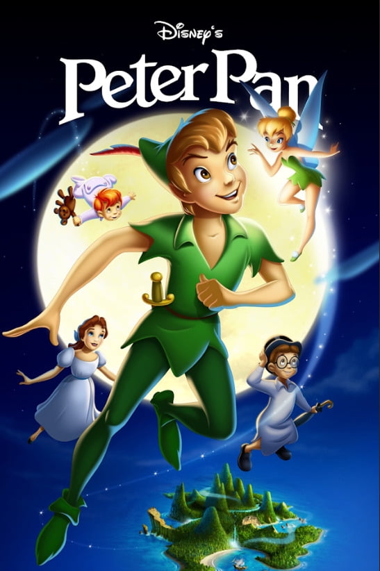 POSTER Peter Pan (1953)Movie Poster, Disney Animated Classic, Rare Vintage Art-12x18-UNFRAMED ...