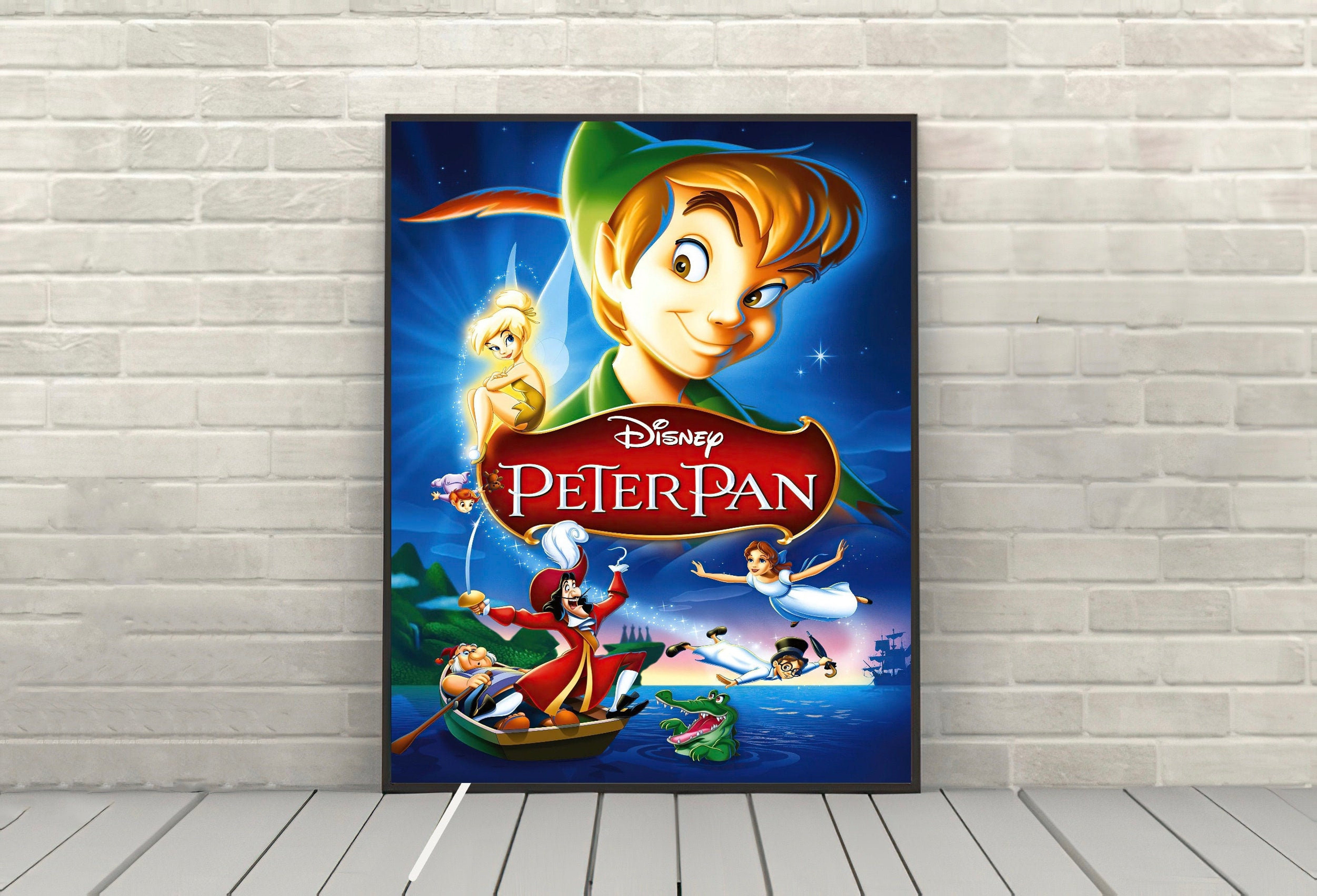 POSTER Peter Pan Poster Vintage Disney Movie Poster Classic Walt Disney ...