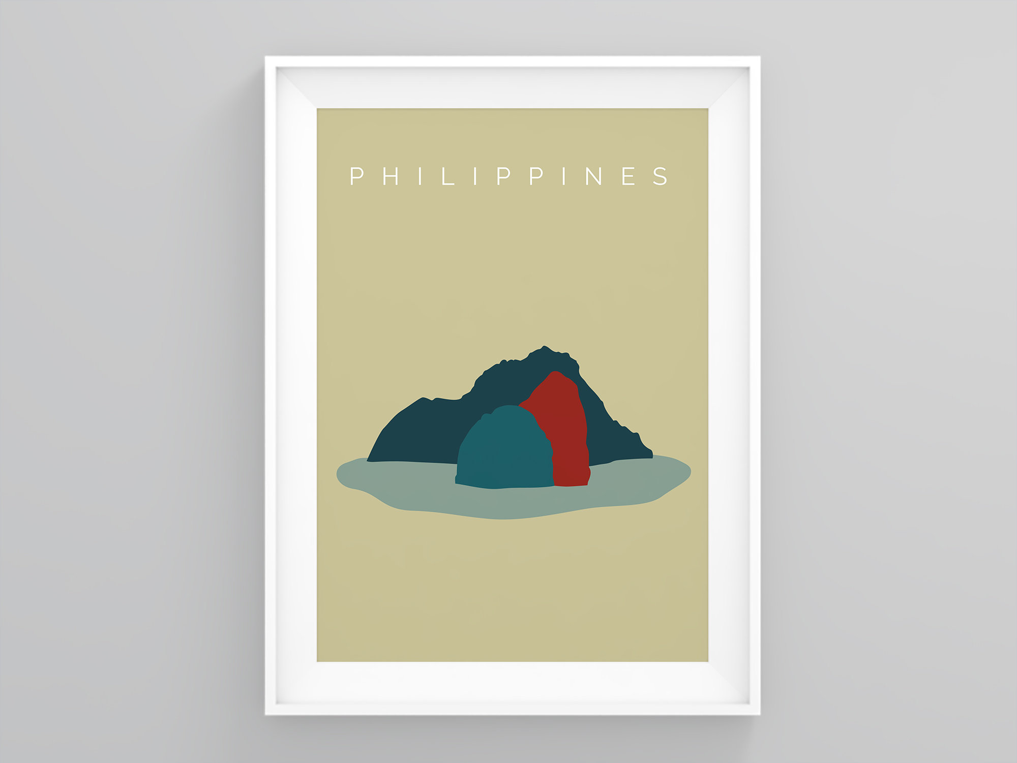 POSTER Philippines Minimalistic Travel Poster, Coron Island Vintage ...
