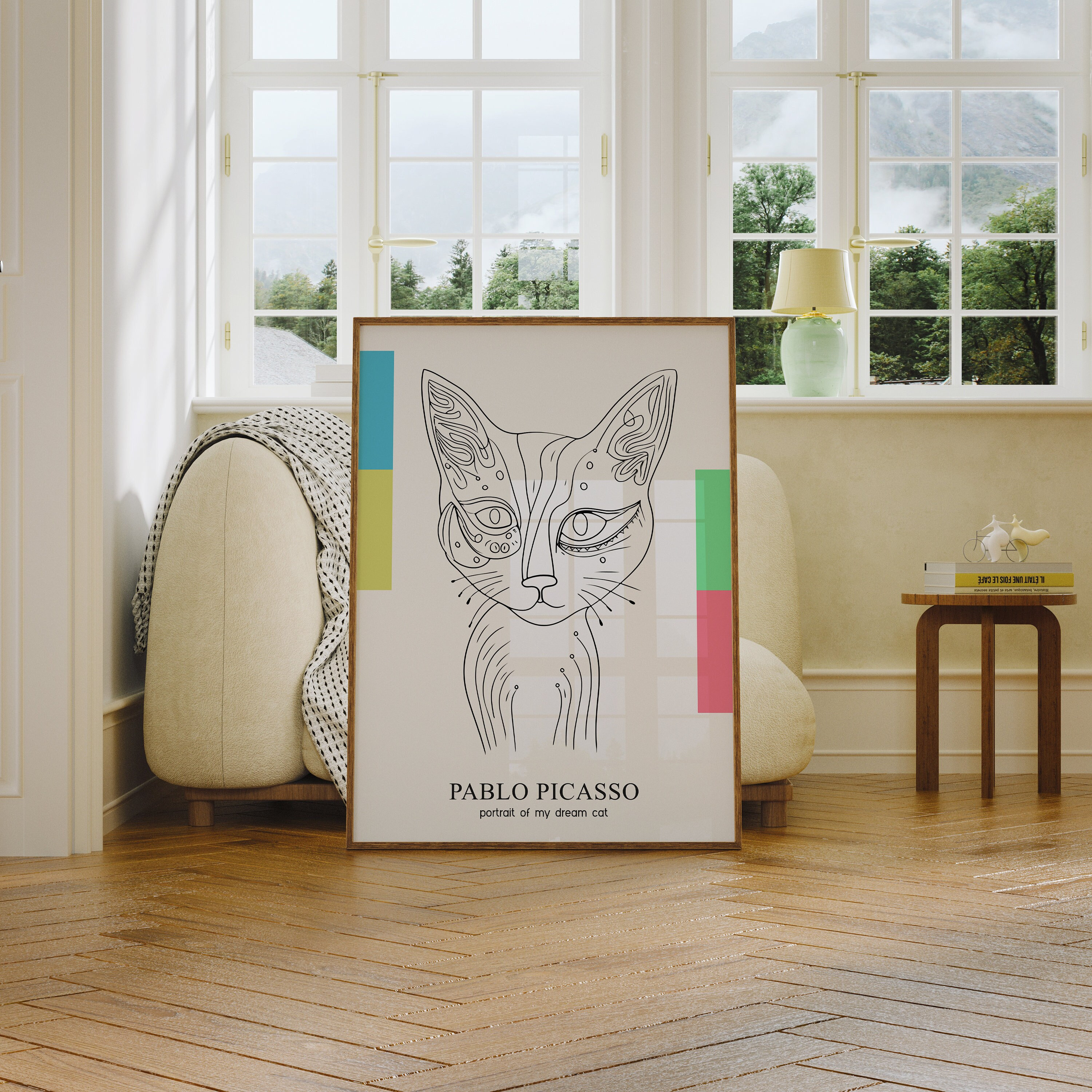 POSTER Picasso Cat Line Art Picasso Line Art, Aesthetic Posters, Cat ...
