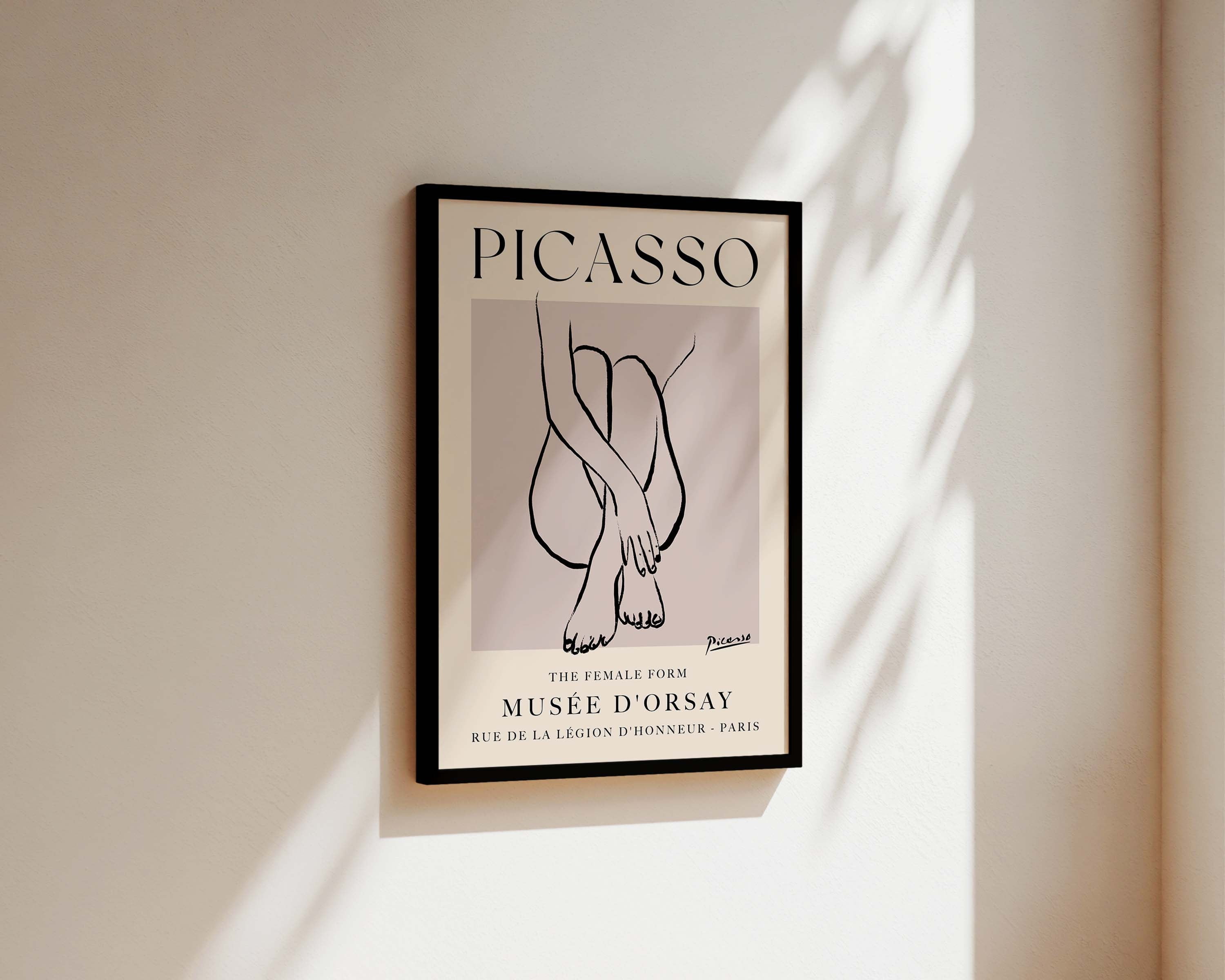 POSTER Picasso Exhibition Wall Art Print, Female Line Art, The Female ...