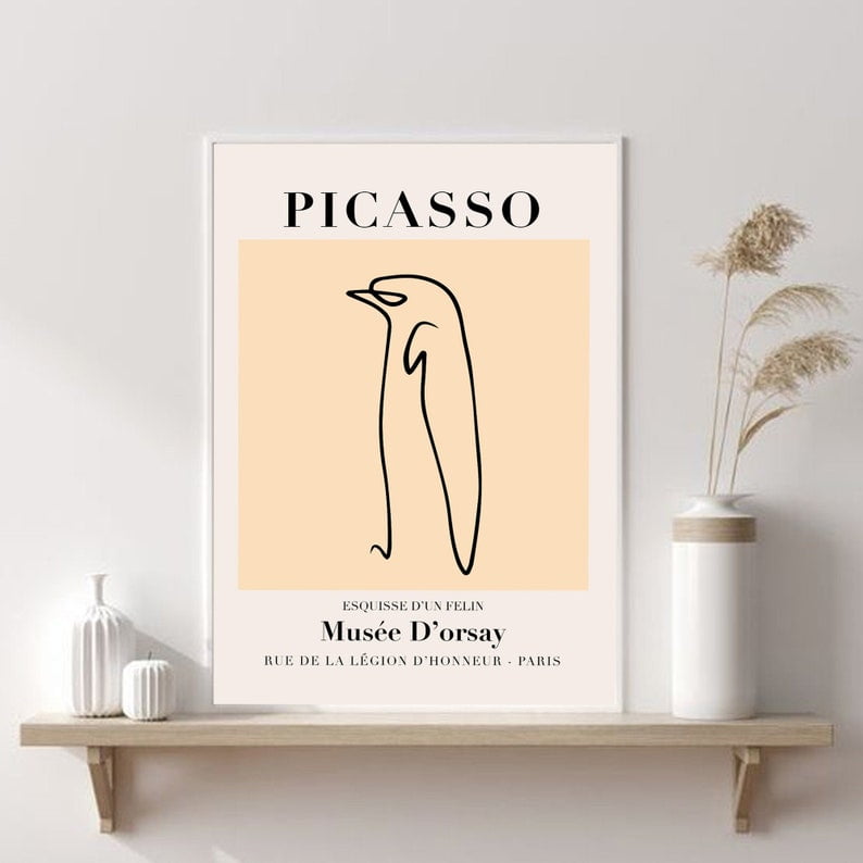 POSTER Picasso Penguin, Picasso Print, Picasso Poster, Picasso Wall Art ...