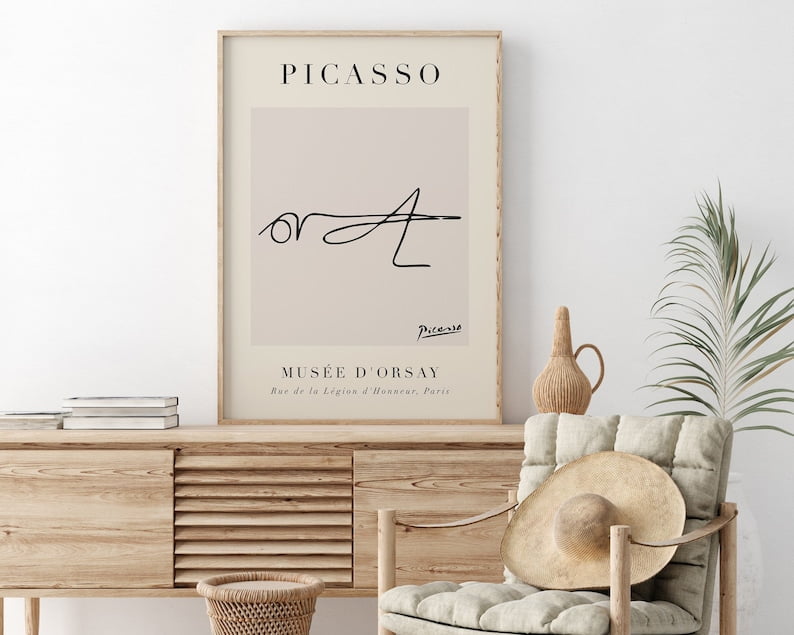 POSTER Picasso Poster, Grasshopper Drawing, Animal Single Line Art ...
