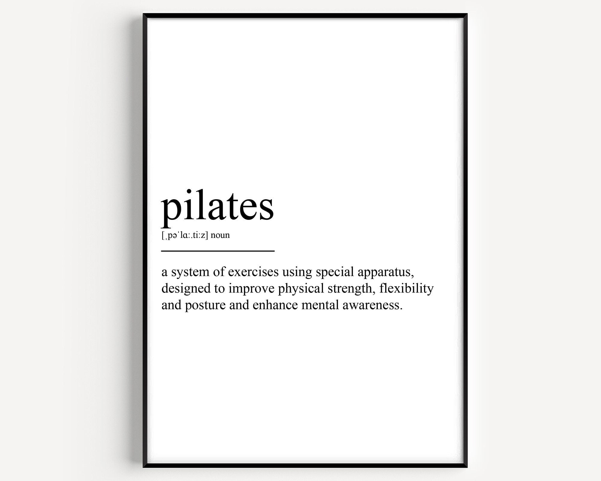 POSTER Pilates Definition Print-UNFRAMED - Walmart.com