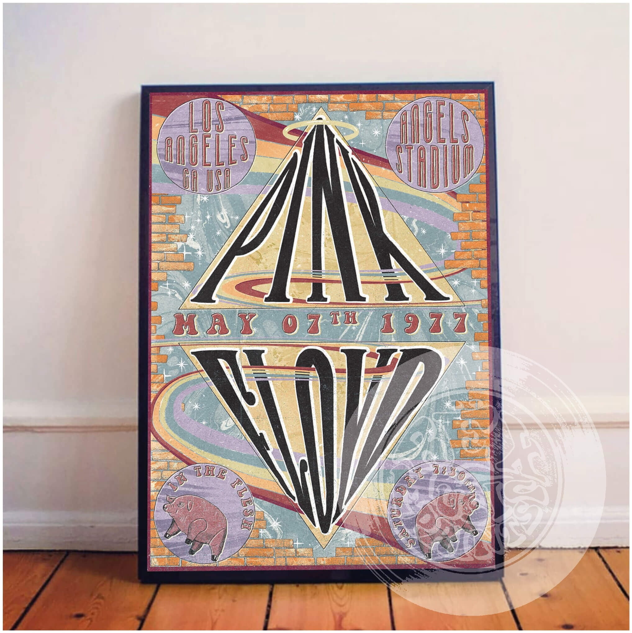 POSTER Pink Floyd print | Los Angeles 1977-UNFRAMED - Walmart.com
