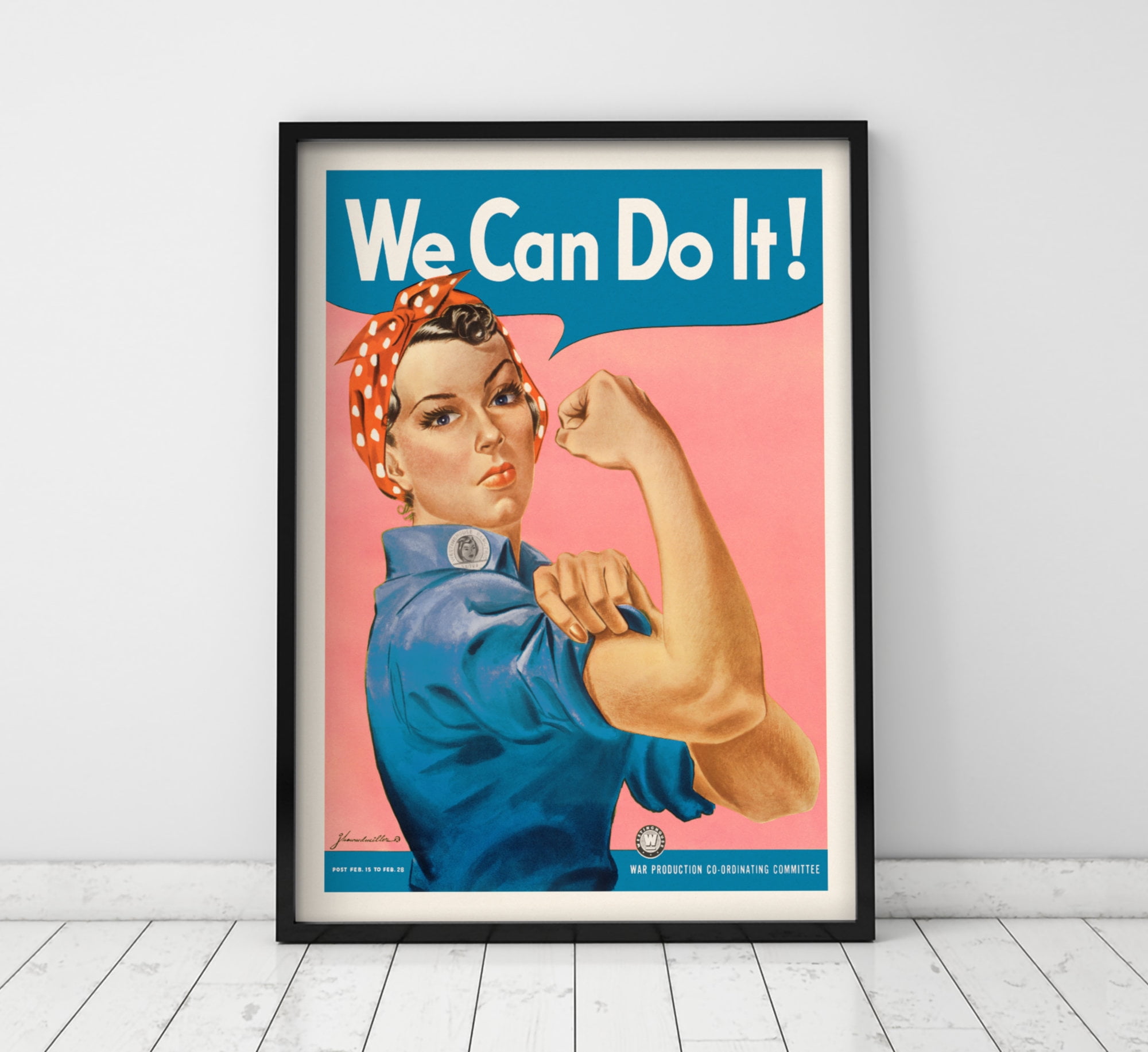 POSTER Pink Womenâ€™s Empowerment Print, We Can Do It! Poster ...