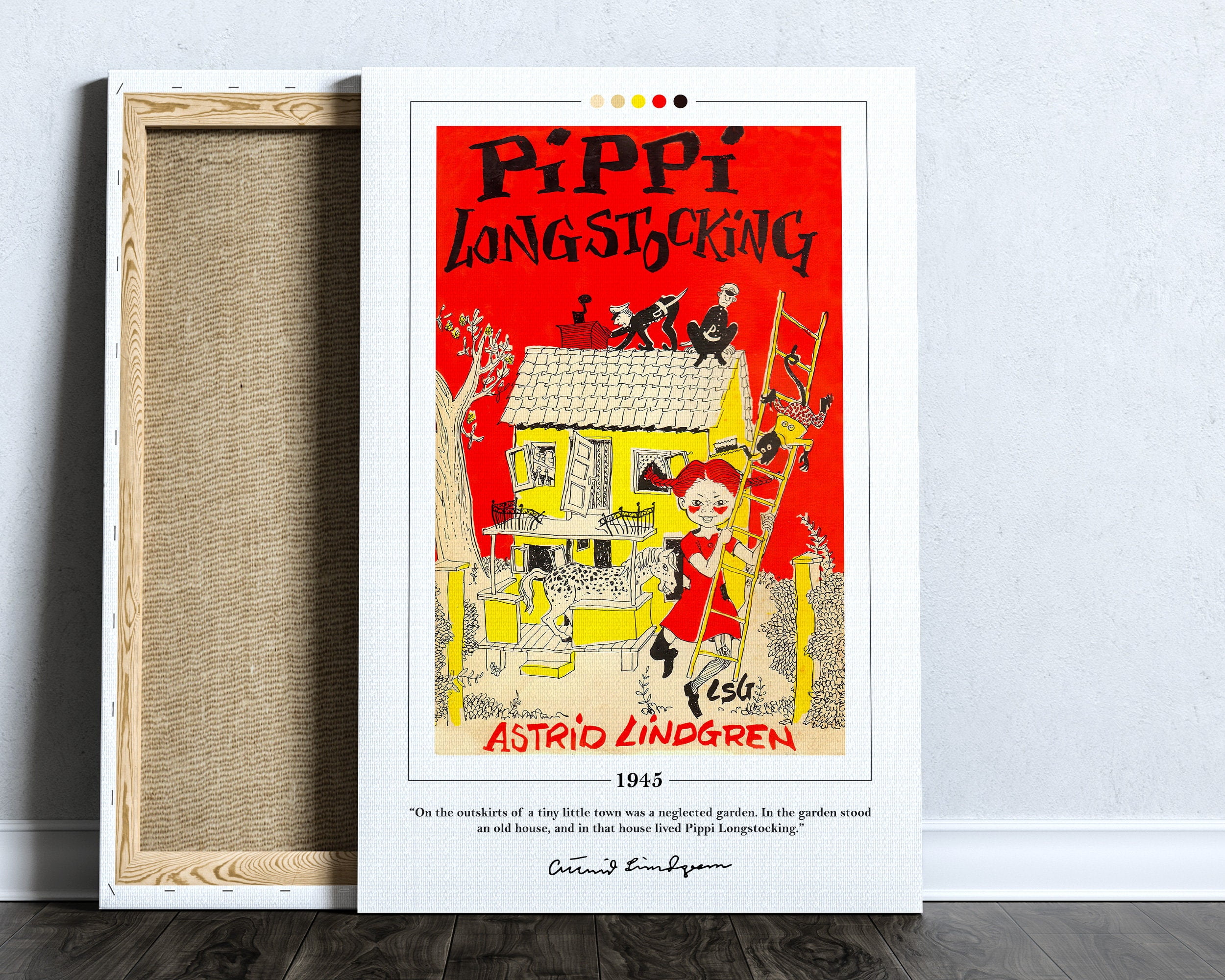 POSTER Pippi Longstocking Book Cover Poster | Astrid Lindgren, Pippi ...