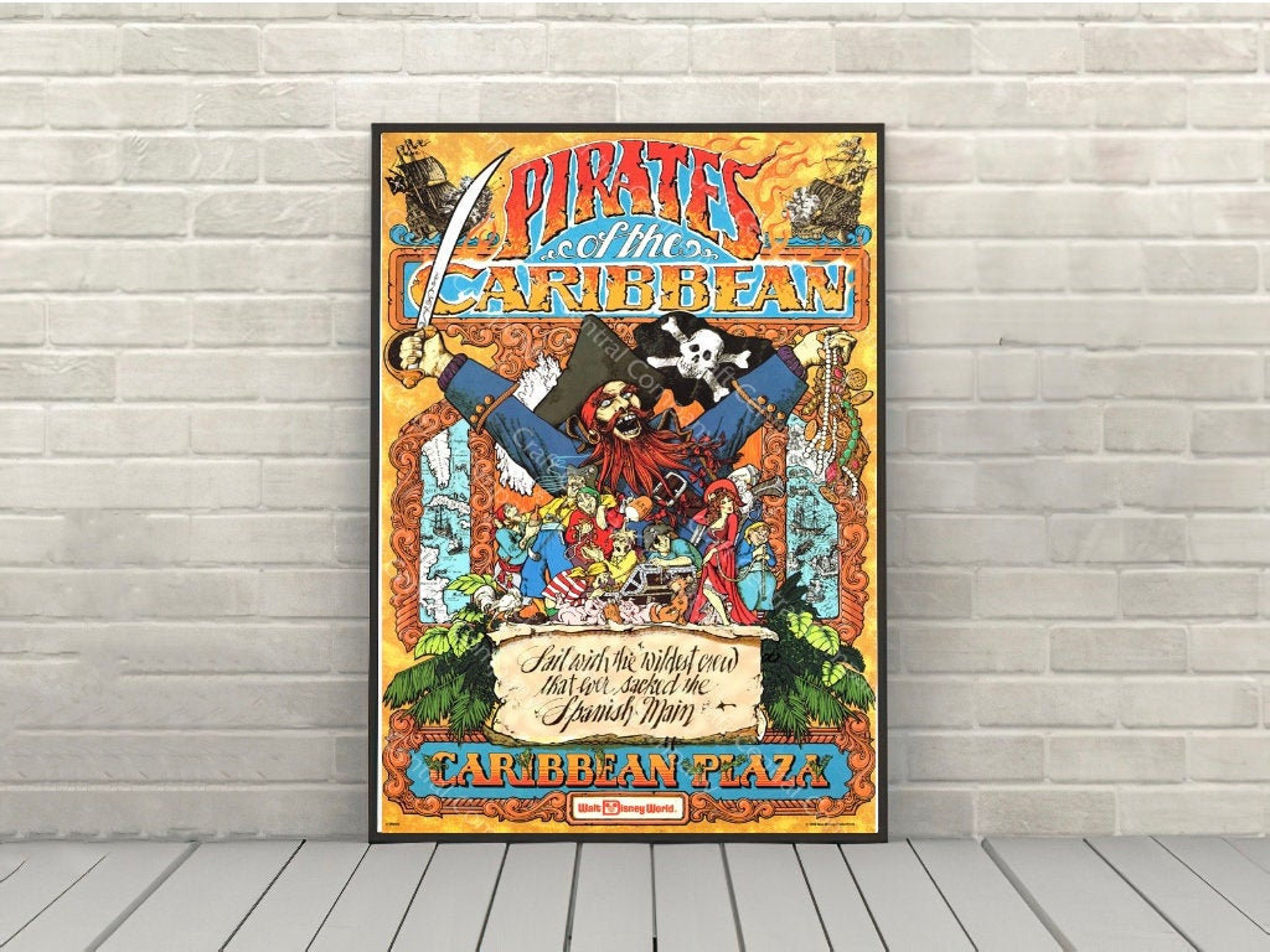 POSTER Pirates of the Caribbean Poster Adventureland Poster Disney ...