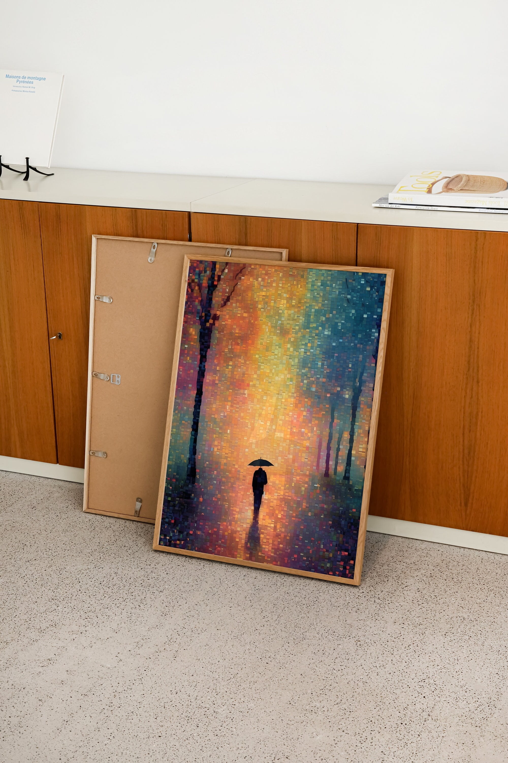 POSTER Pixel Rain, Multicolored Pixel Art Print, Vibrant Pointillism ...