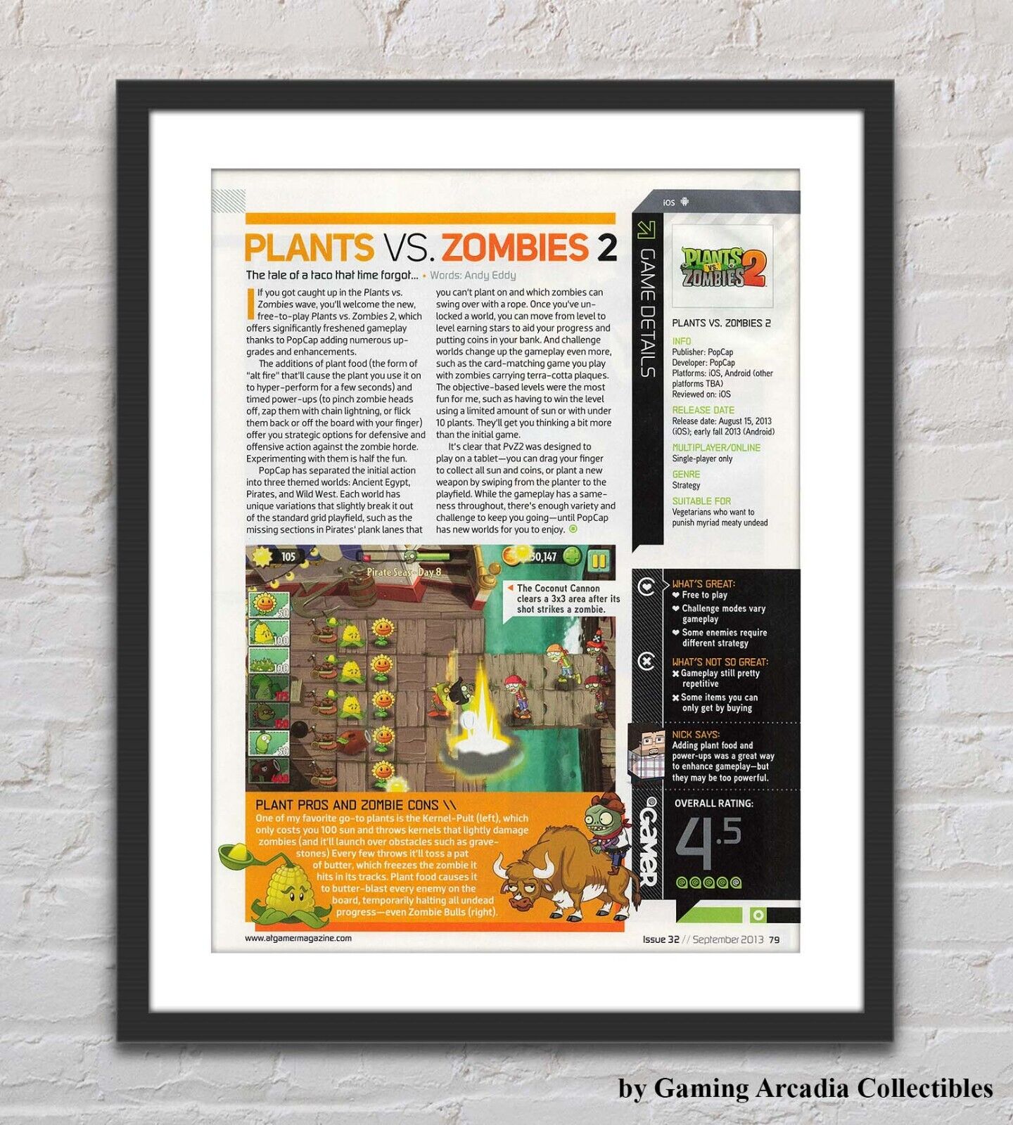 POSTER Plants Vs Zombies 2 iOS Glossy Review Poster-24x36-UNFRAMED ...