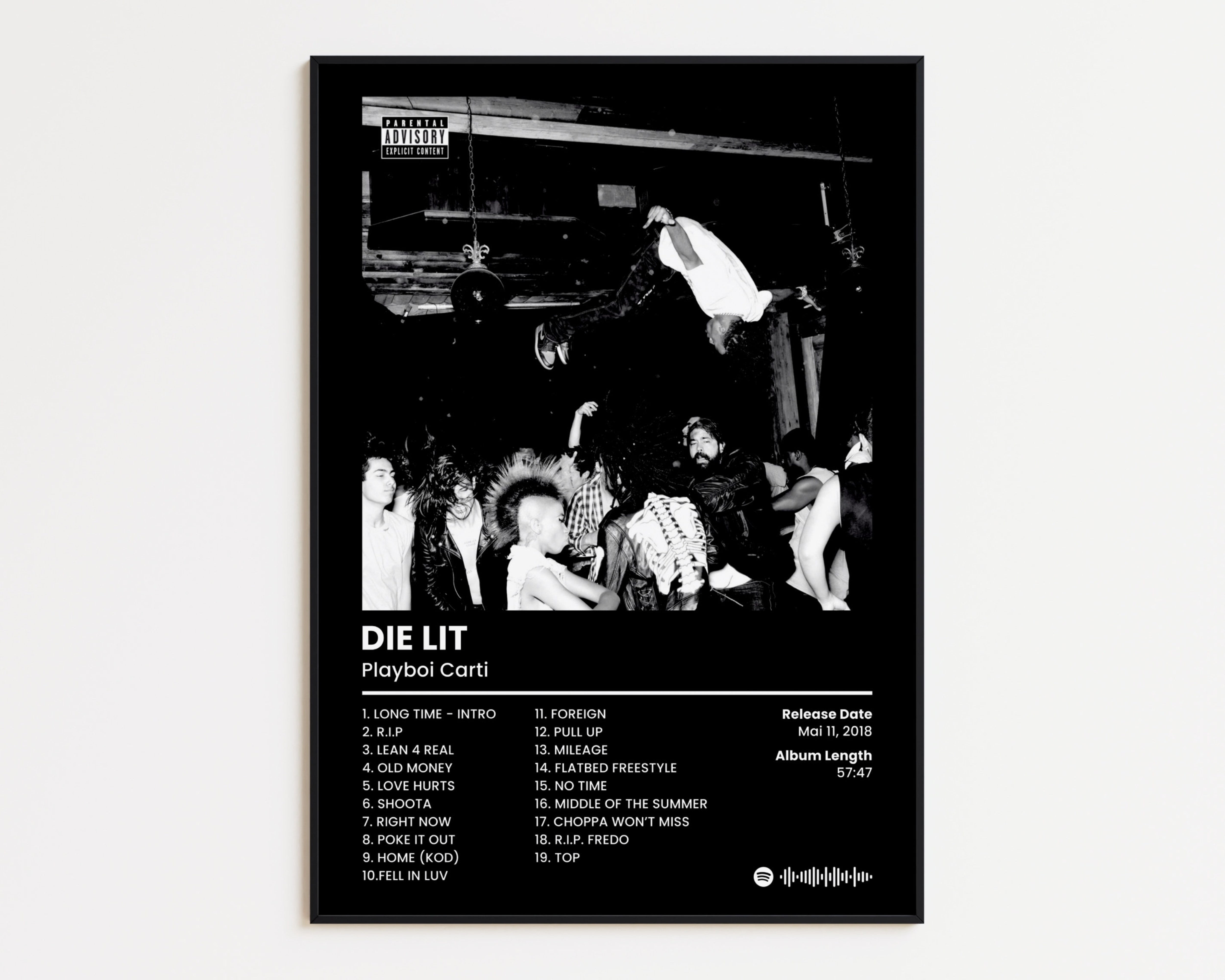 POSTER Playboi Carti Cover Poster, Die Lit Print, Classics Rap Poster ...