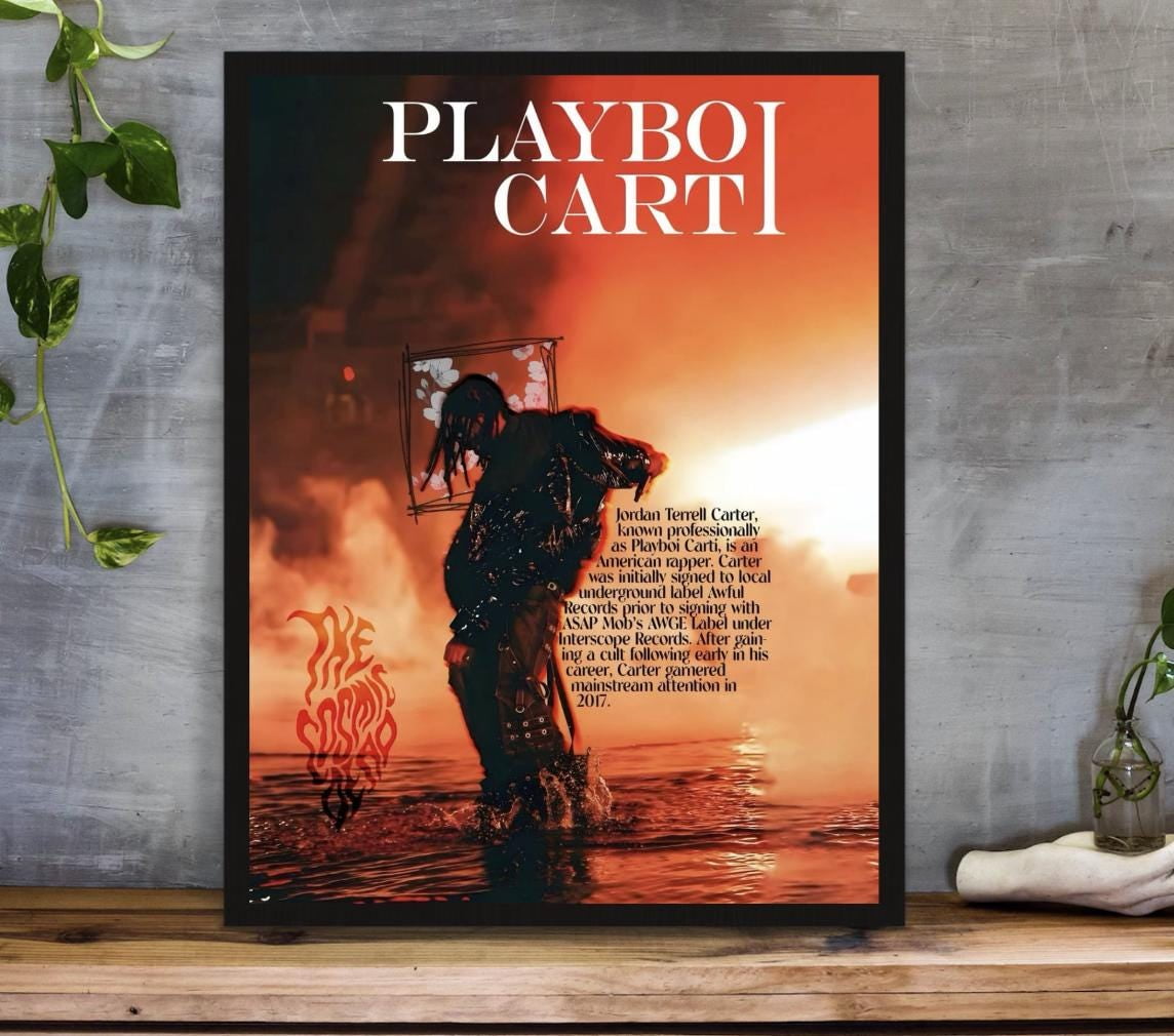 POSTER Playboi Carti Poster, Whole Lotta Red, Die List Poster, Wall ...