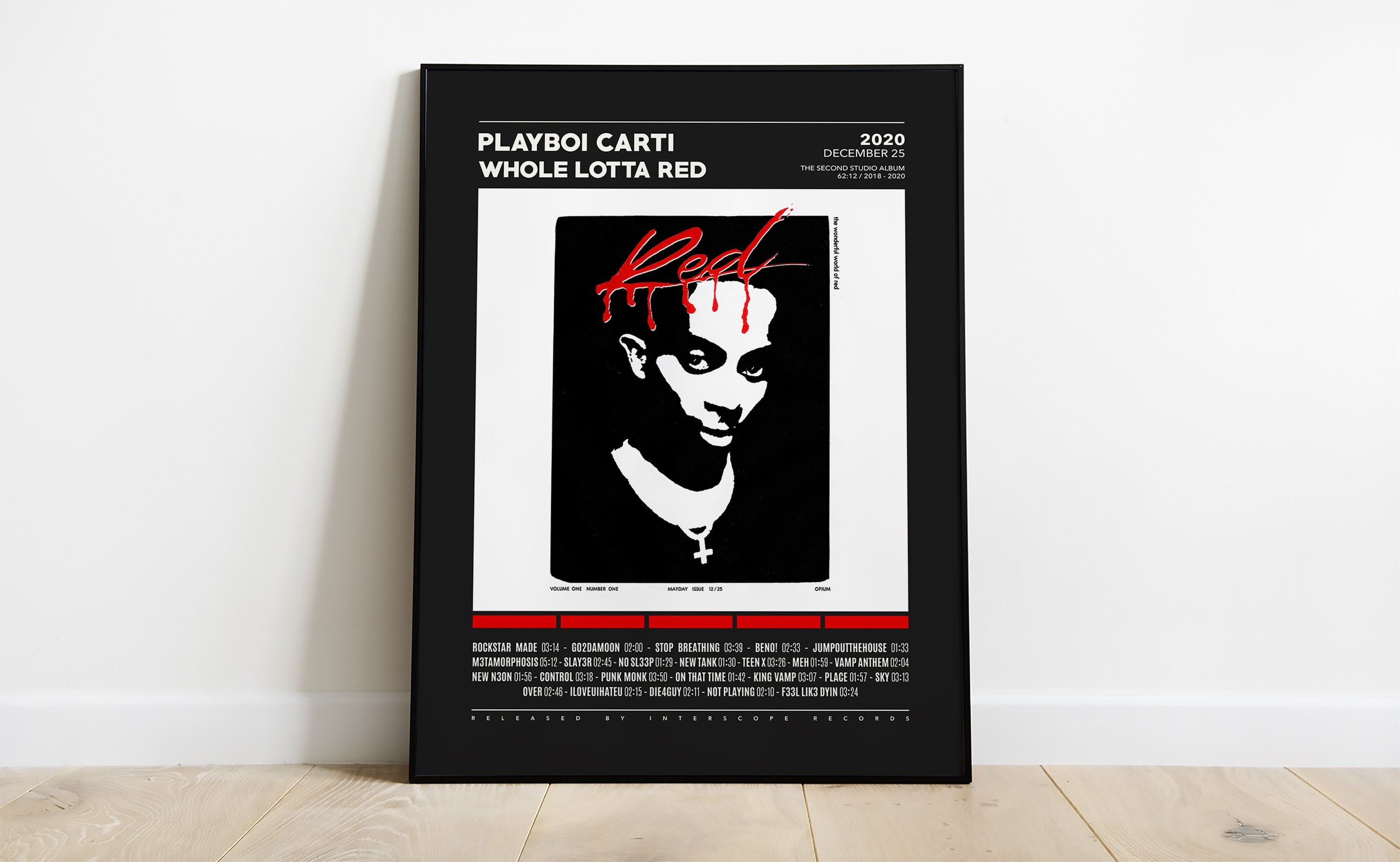 POSTER Playboi Carti Posters / Whole Lotta Red Poster, Tracklist Album ...