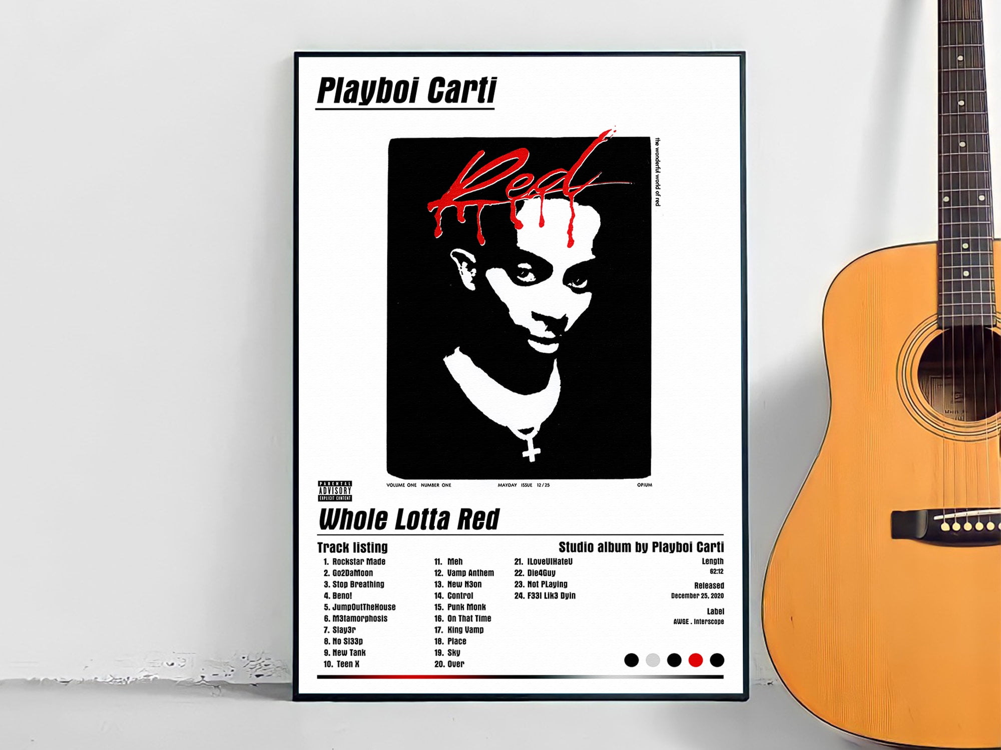 POSTER Playboi Carti - Whole Lotta Red | Album Cover Poster-UNFRAMED ...