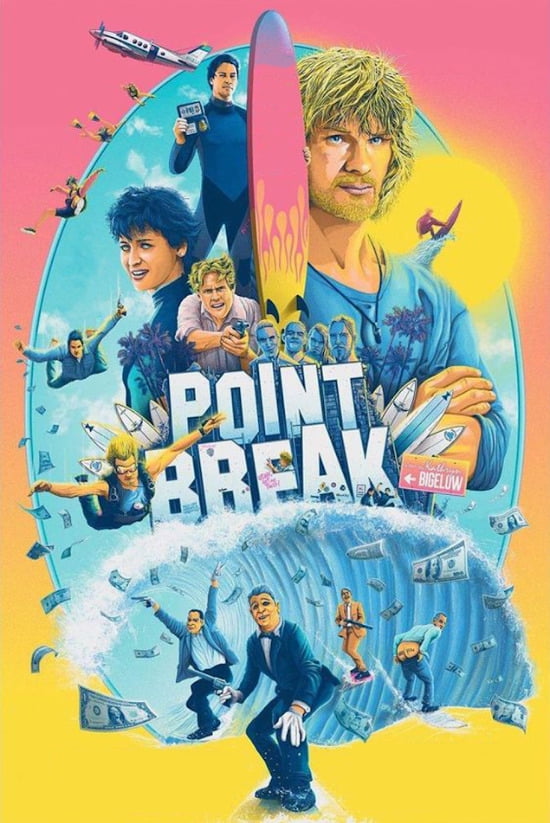 POSTER Point Break 1991 Poster- Keanu Reeves Patrick Swayze Action Surf ...