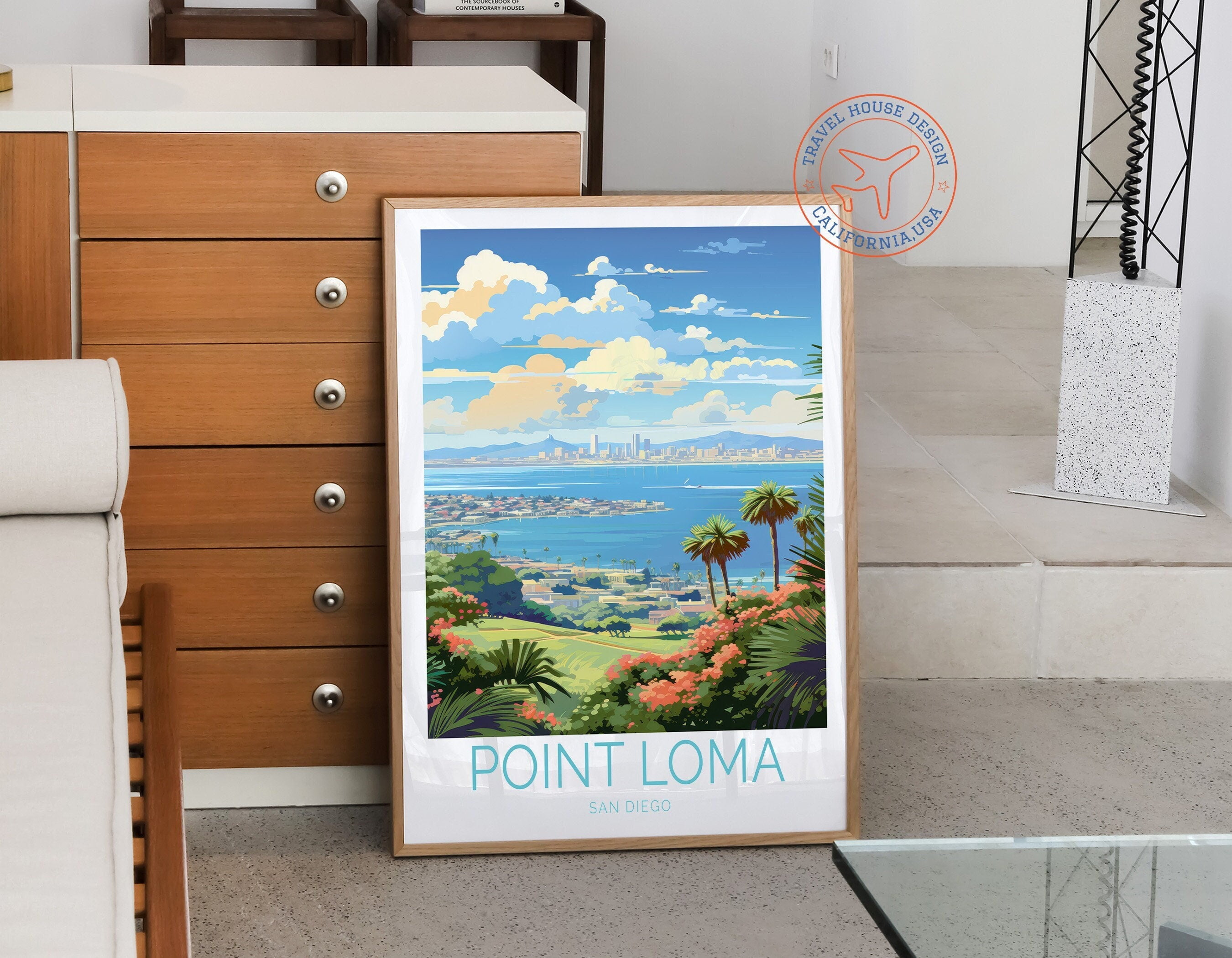 POSTER Point Loma Coastal California Travel Poster, Point Loma San ...