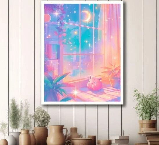 POSTER Pokemon Jigglypuff Illustration, Pokemon Art Print, Watercolor ...