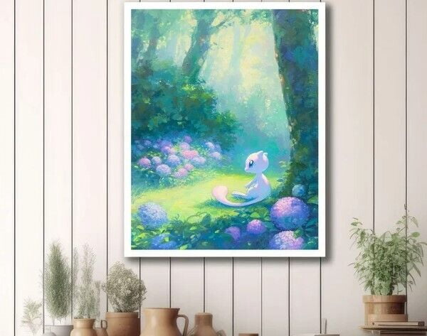 POSTER Pokemon Mew Illustration, Pokemon Art Print, Watercolor Pokemon ...