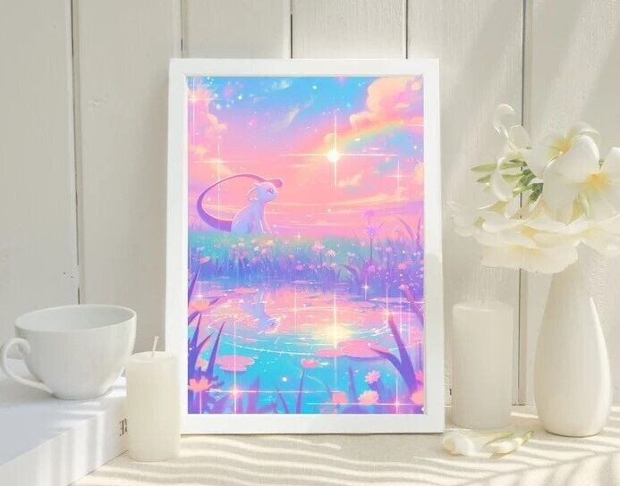 POSTER Pokemon Mewtwo Illustration, Pokemon Art Print, Watercolor ...