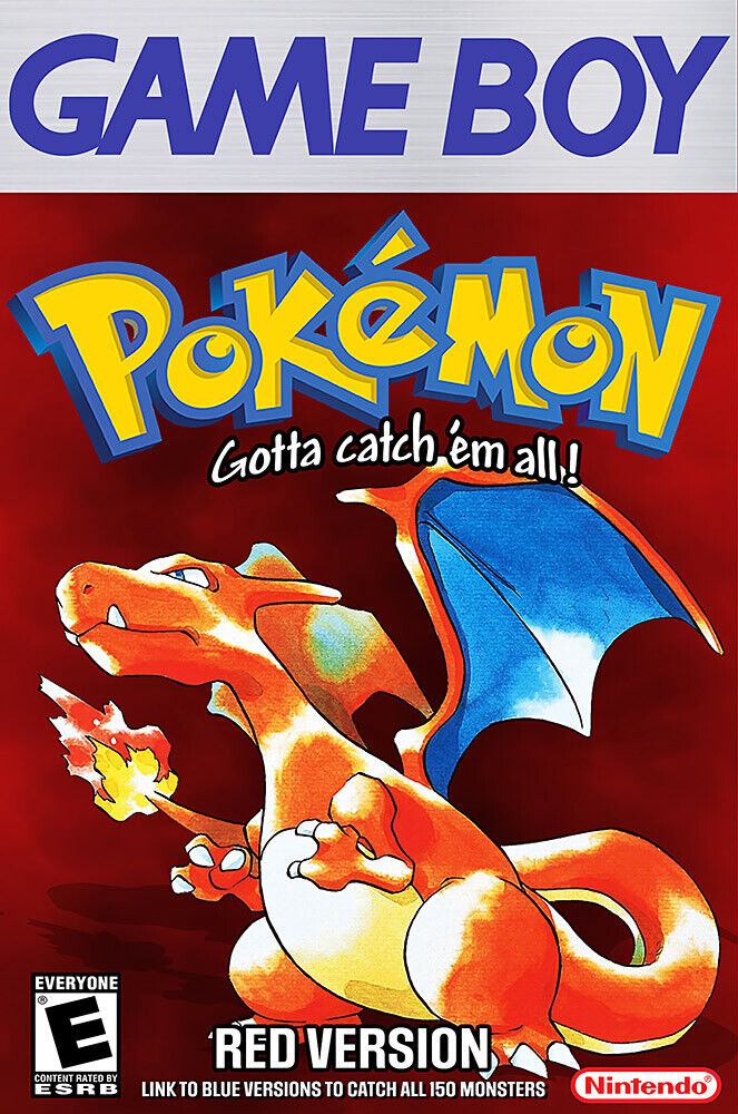 POSTER Pokemon Red Version BOX ART Nintendo Game Boy POSTER MADE IN USA ...