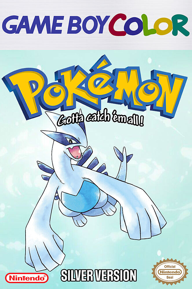 POSTER Pokemon Silver Version BOX ART Game Boy Color POSTER MADE IN USA ...