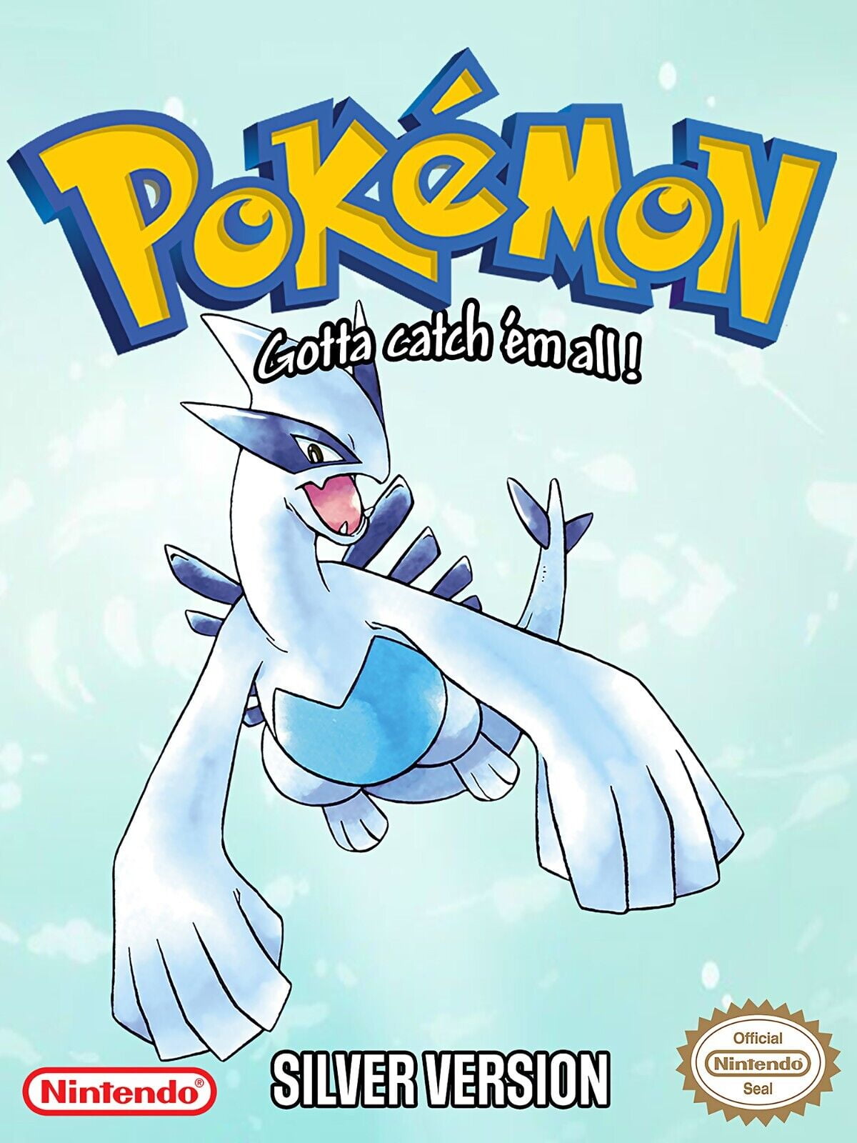 POSTER Pokemon Silver Version Nintendo GBC BOX ART Glossy POSTER Unframed-8x12-UNFRAMED ...