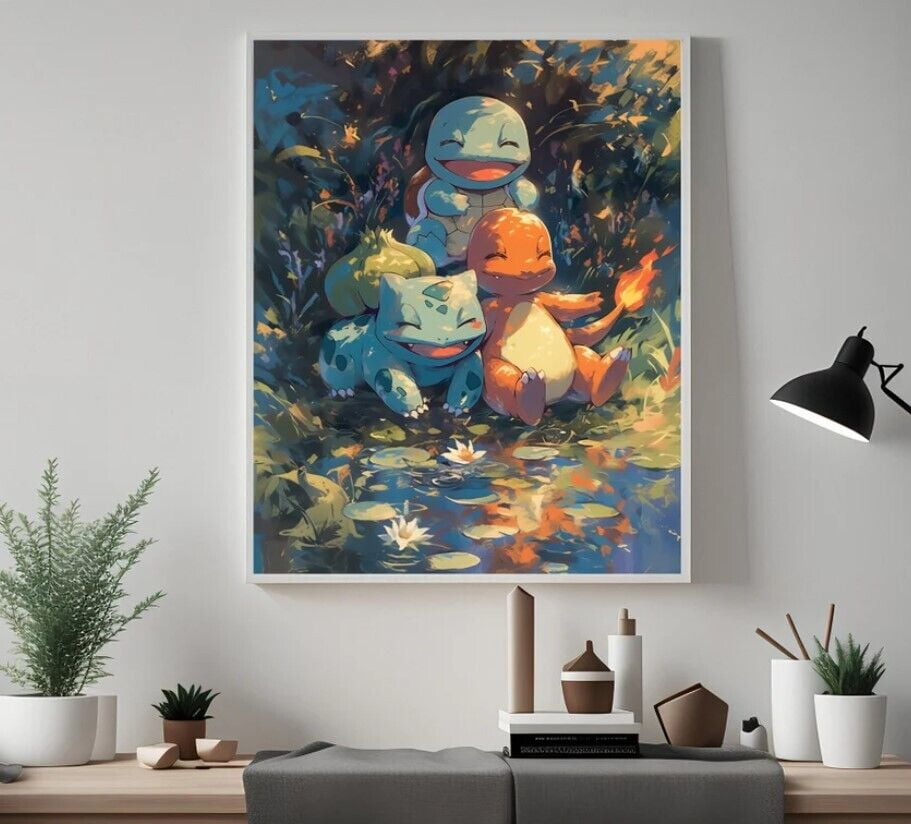 POSTER Pokemon Starters poster, Anime Poster, High Quality, Printable ...