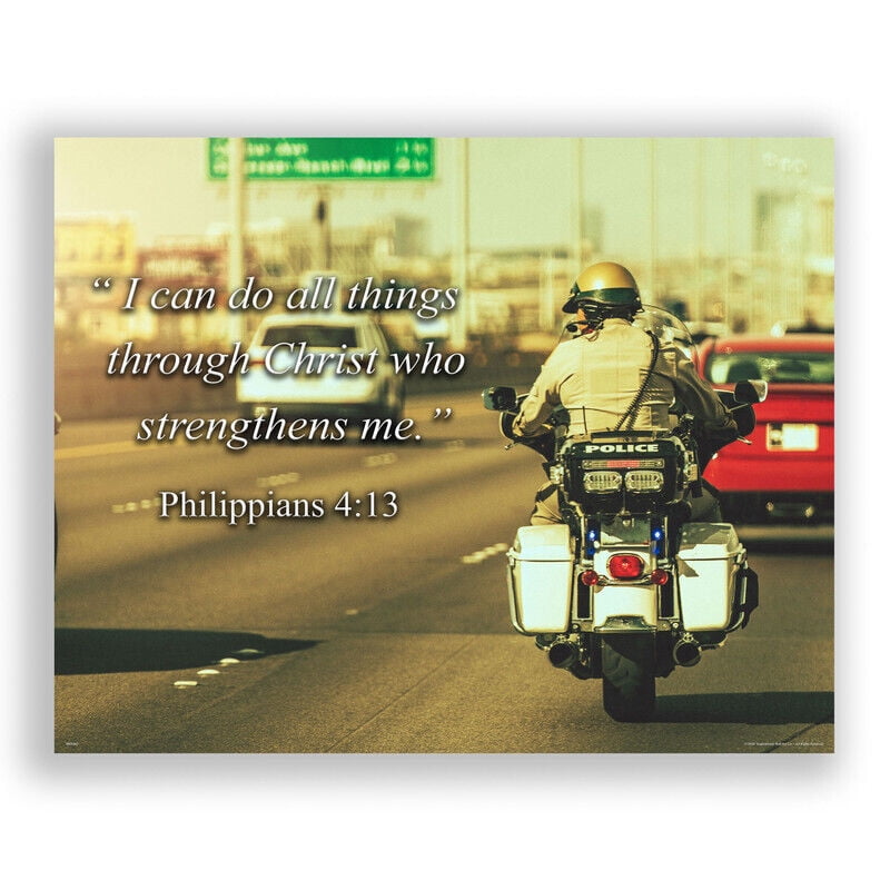 POSTER Police Officer Hero Trooper Gift Religious Poster Print Room ...