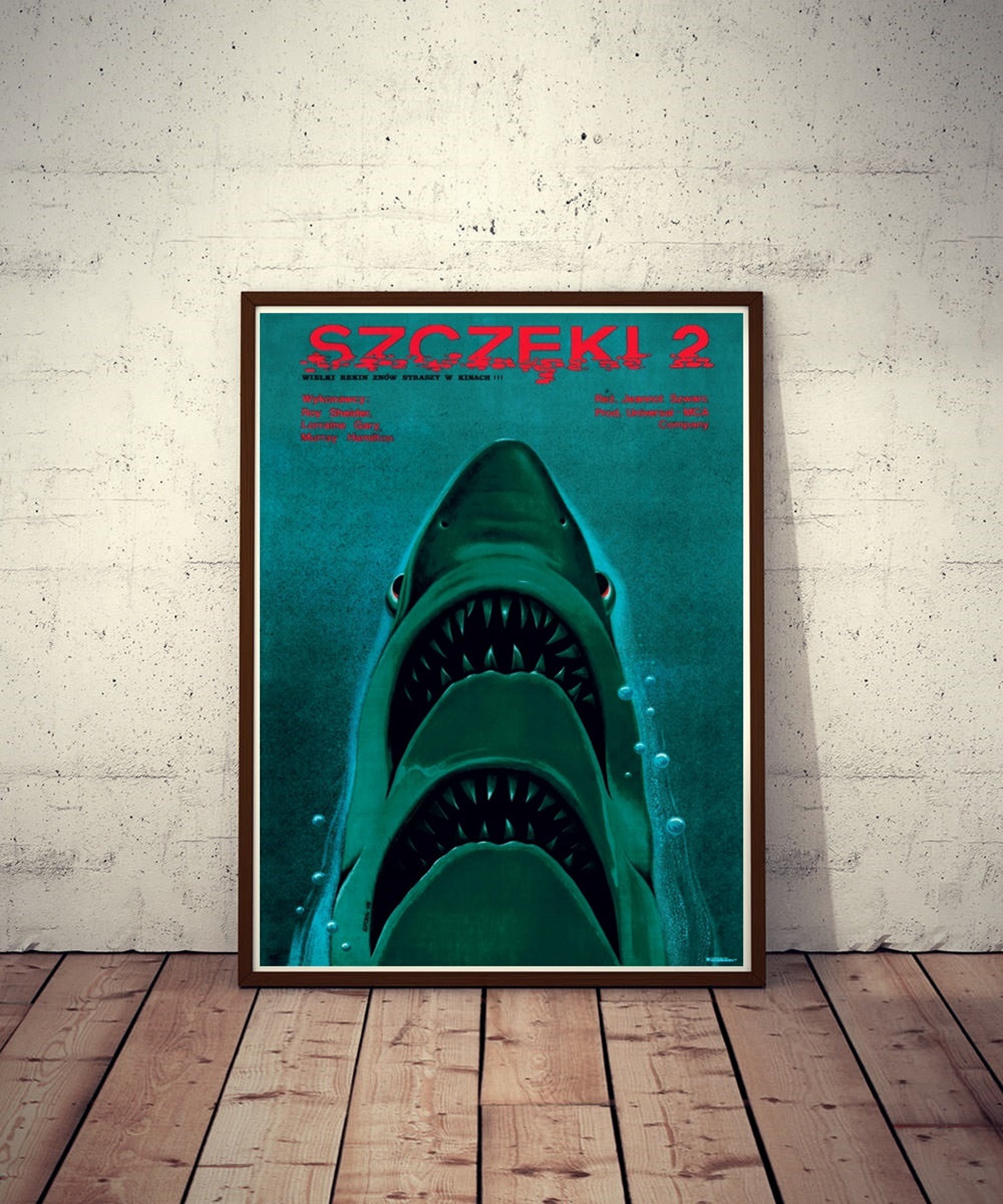 POSTER Polish Movie Poster JAWS 2 incredible different artwork of shark ...