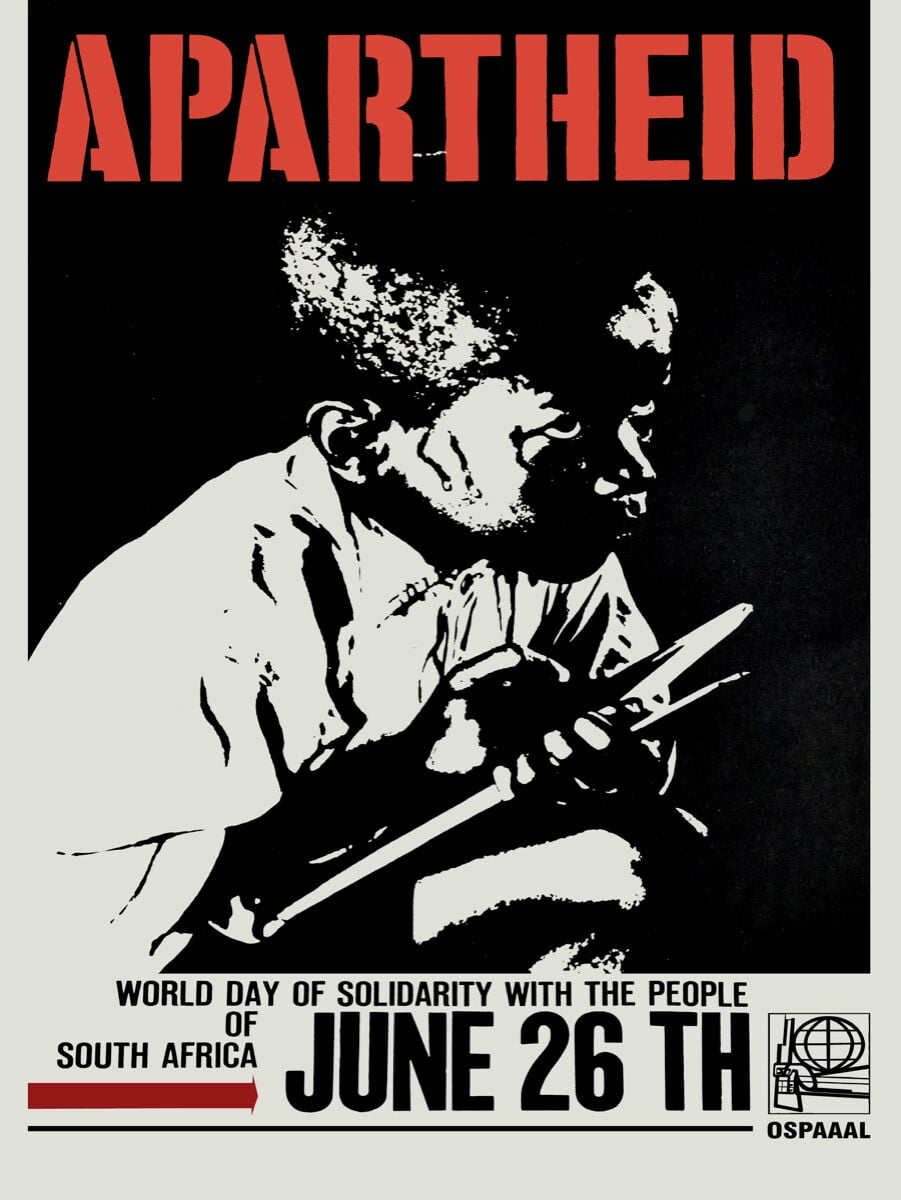 POSTER Political World Solidarity Socialist Poster .No Apartheid.6244 ...
