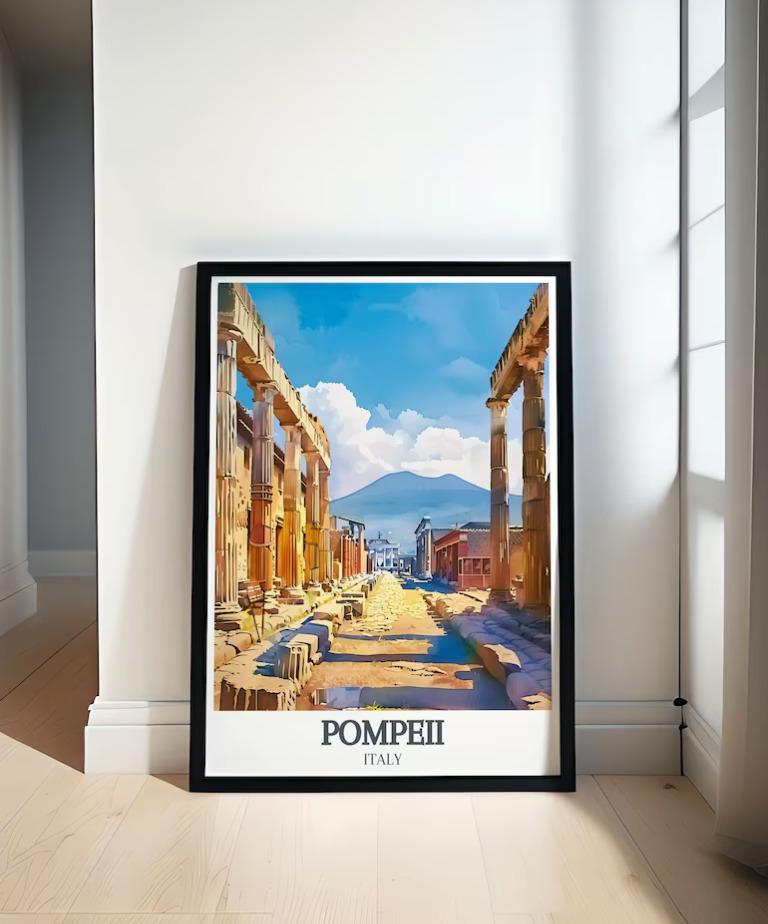 POSTER Pompeii Wall Art - Mount Vesuvius Poster - Prints of the Scavi ...