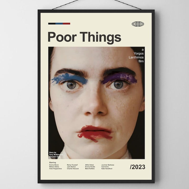 POSTER Poor Things Movie Poster, Poor Things 2023 Poster, Emma Stone Art Print, Modern Vintage ...