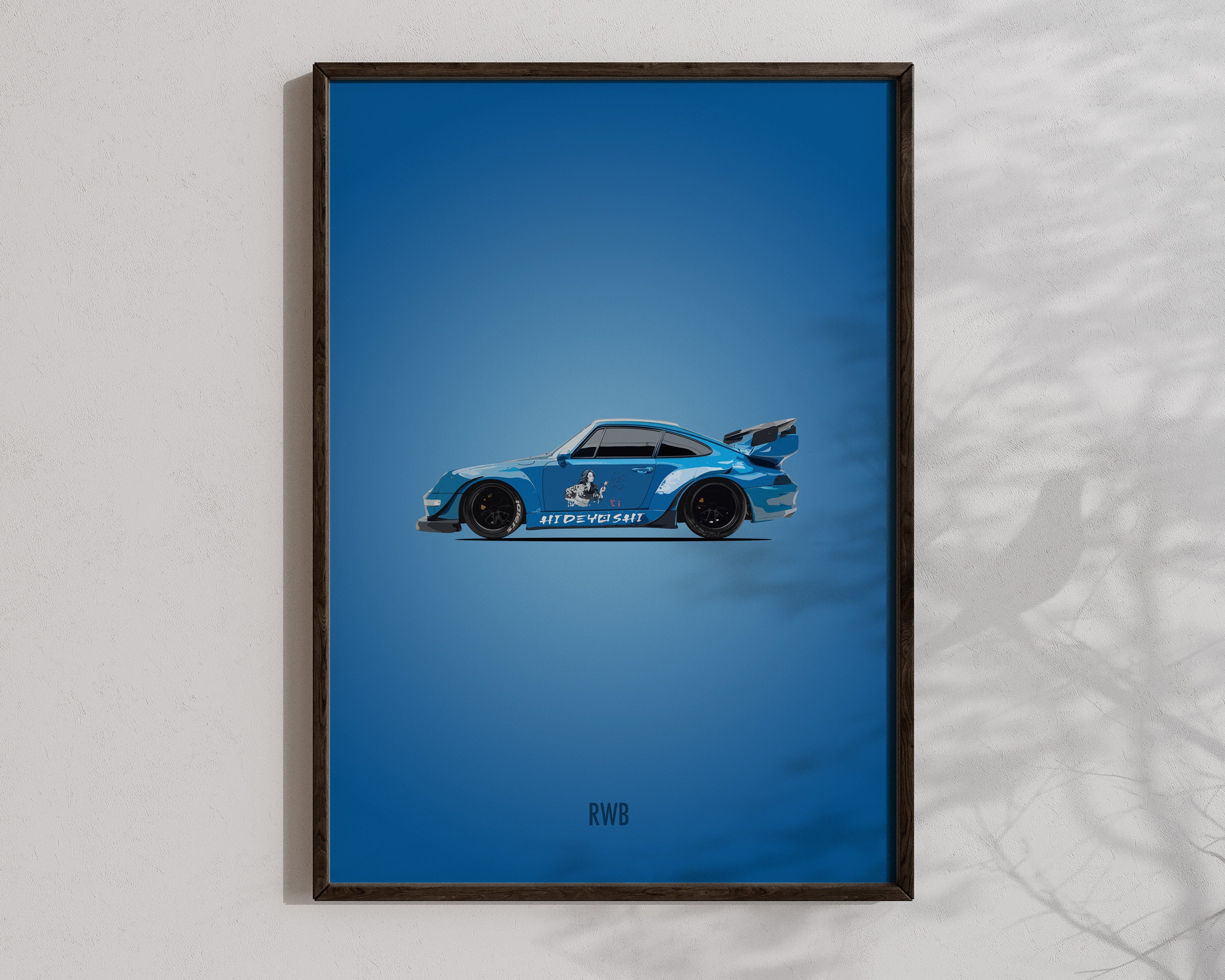 POSTER Porsche 911 RWB Wall Art, Porsche 964 RWB Poster, Modified Car ...