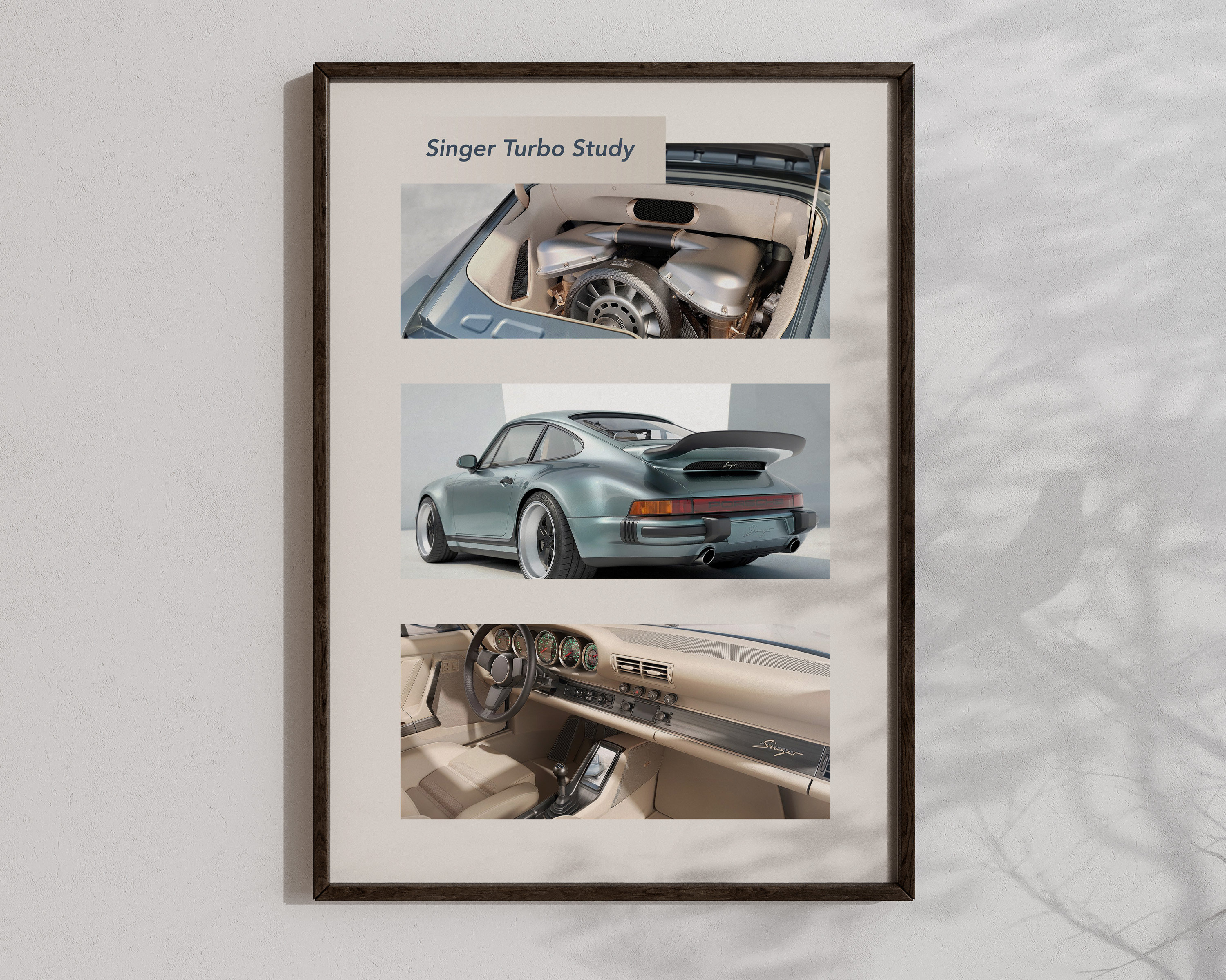 POSTER Porsche 911 Singer Wall Art Car Poster Porsche Singer Turbo ...